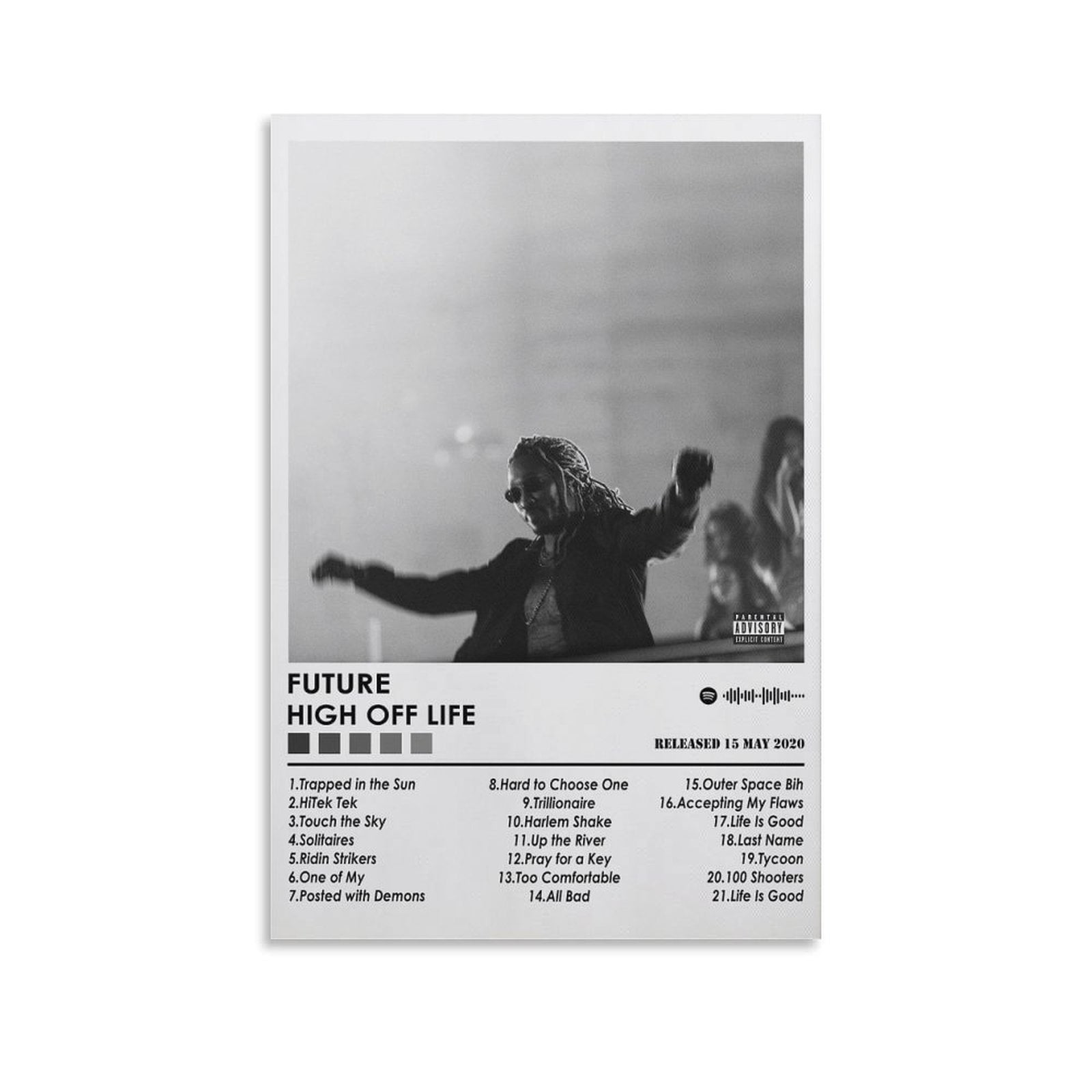 Rapper Poster Future Rap Hip Hop High Off Life Music Album Cover ...