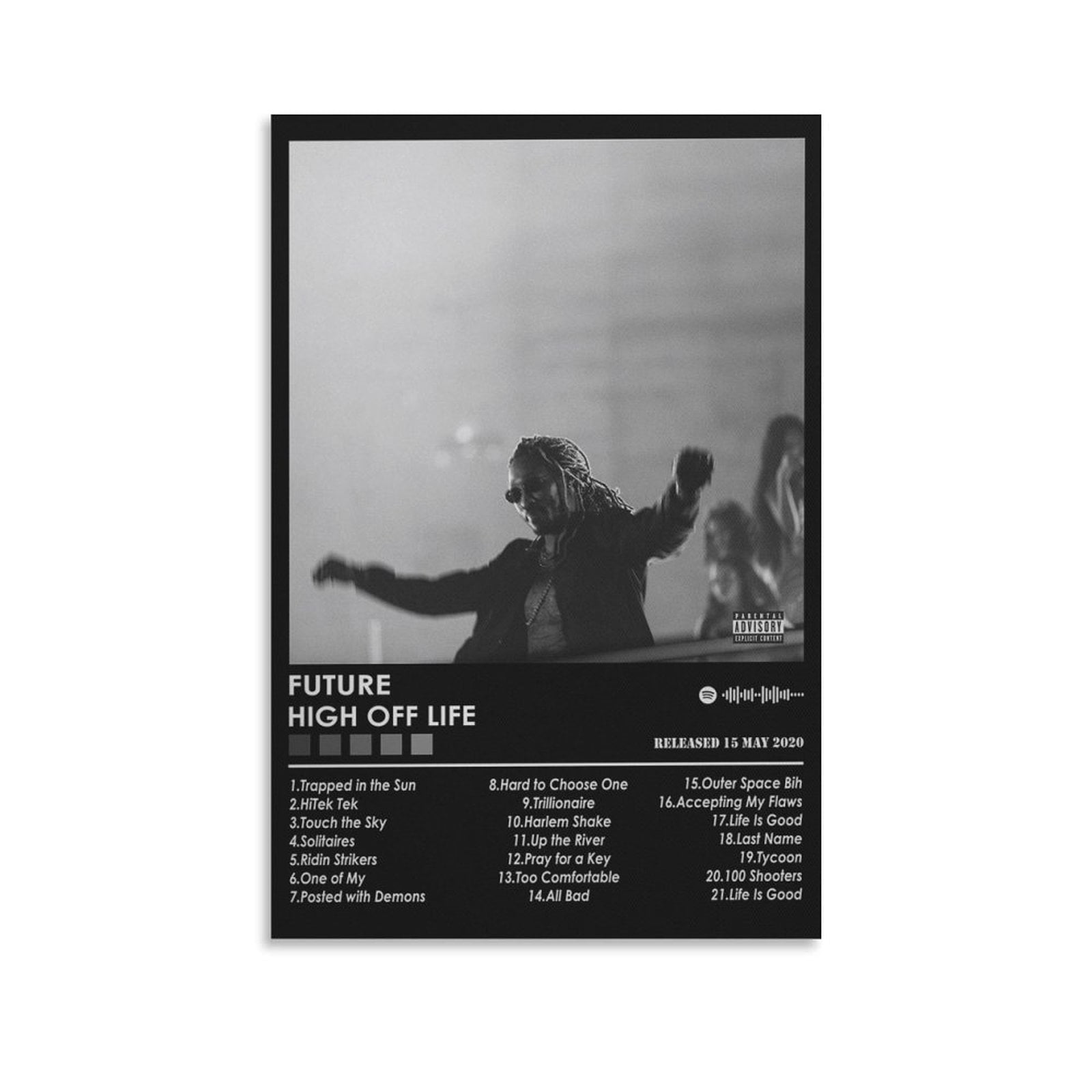 Rapper Poster Future Rap Hip Hop High Off Life Music Album Cover ...