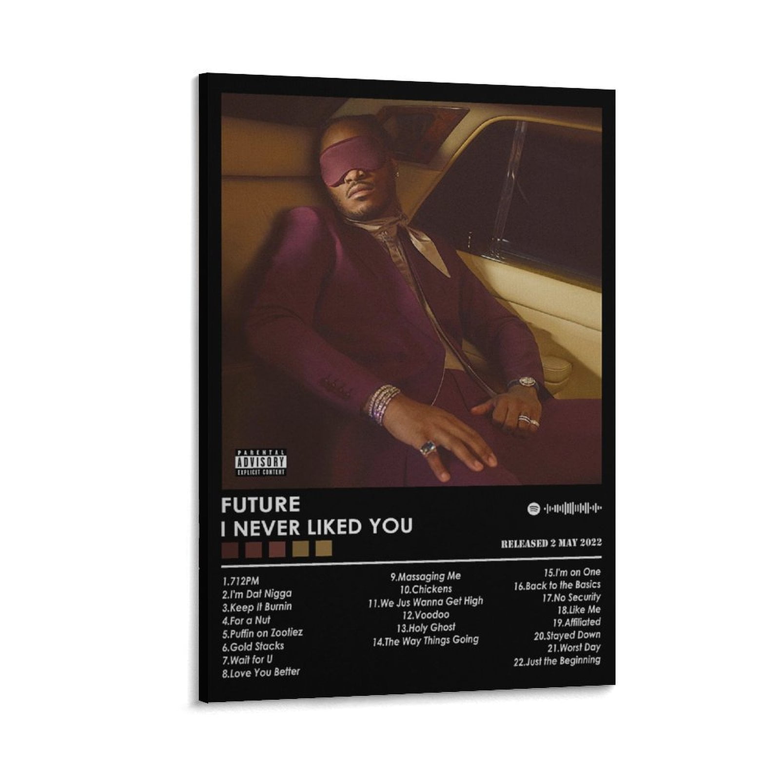 Rapper Poster Future Rap Hip Hop I NEVER LIKED YOU Music Album Cover ...