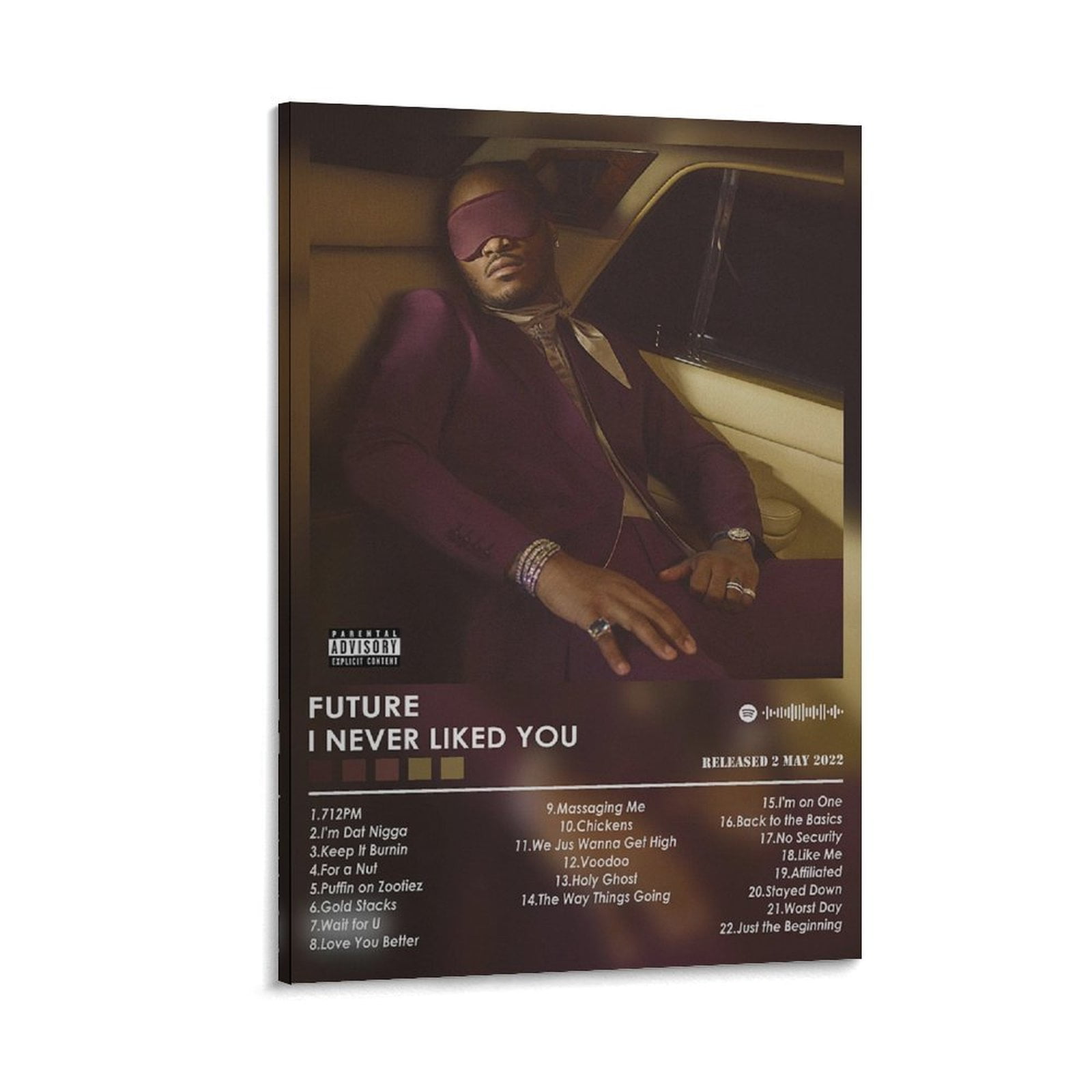 Rapper Poster Future Rap Hip Hop I NEVER LIKED YOU Music Album Cover ...