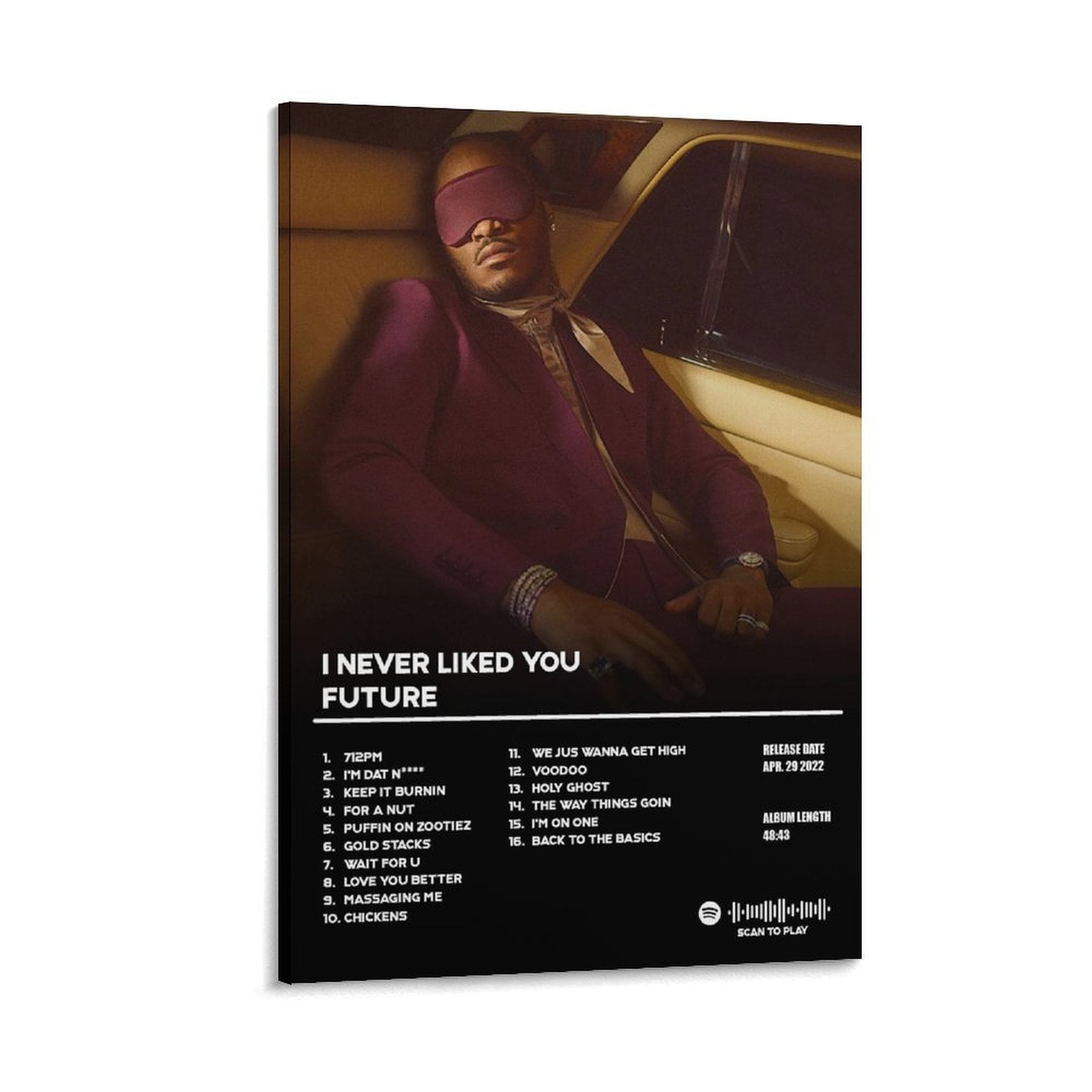 Rapper Poster Future Rap Hip Hop I NEVER LIKED YOU Music Album Cover ...