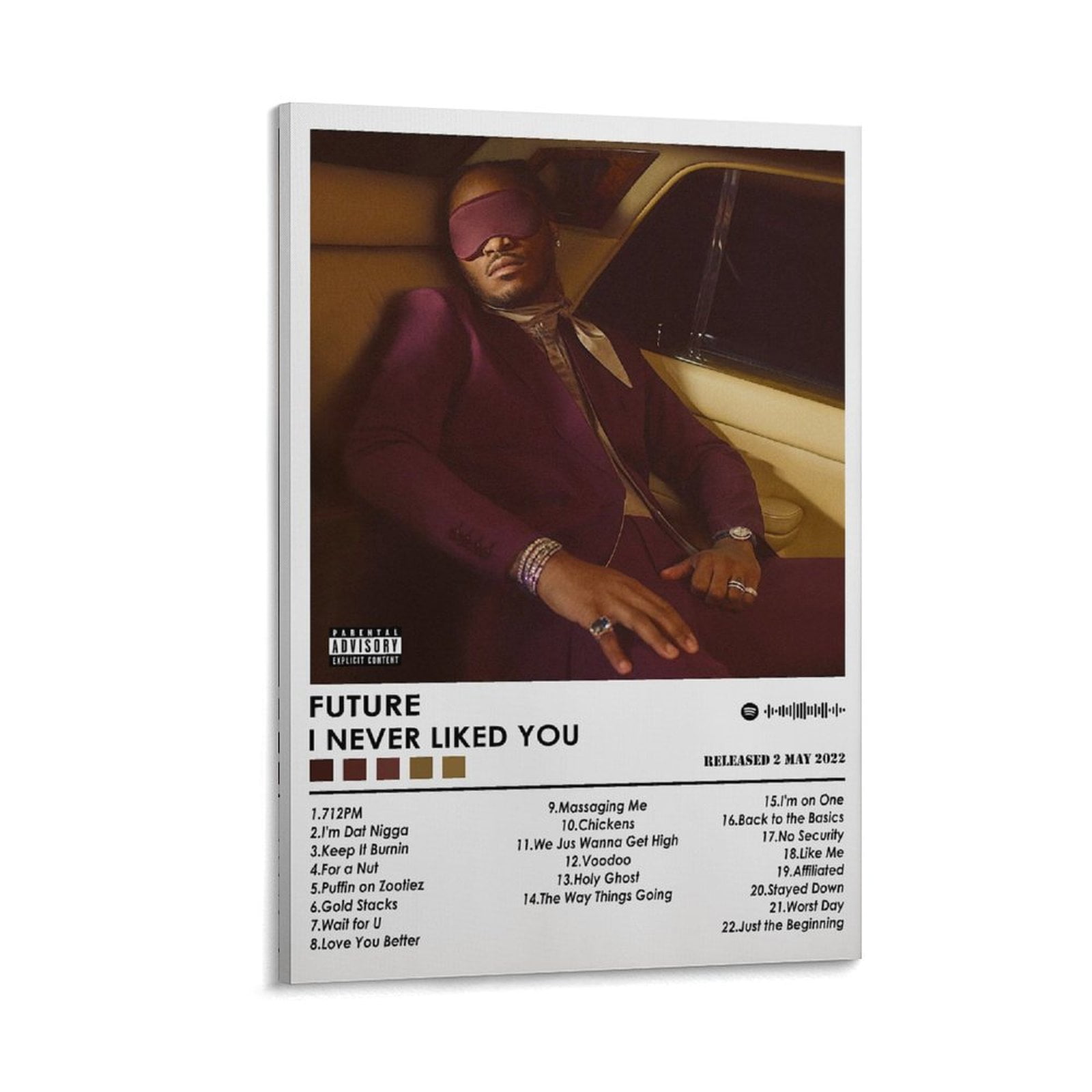 Rapper Poster Future Rap Hip Hop I NEVER LIKED YOU Music Album Cover ...