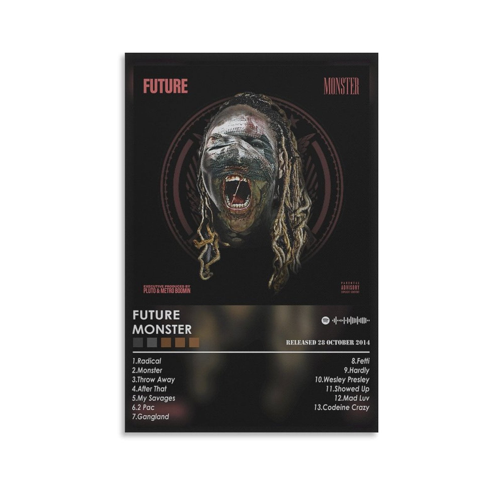 Rapper Poster Future Rap Hip Hop Monster Music Album Cover Posters (5 ...