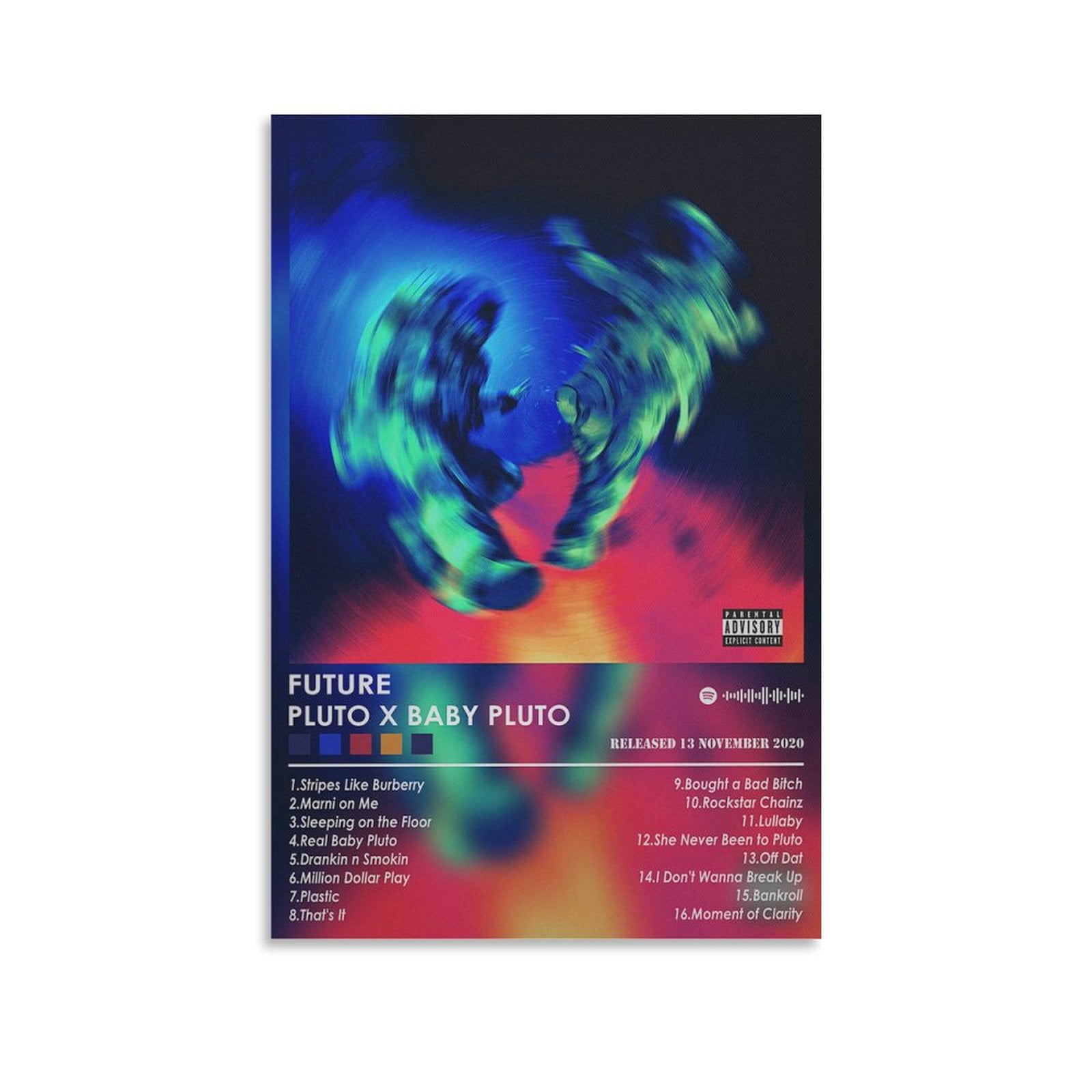 Rapper Poster Future Rap Hip Hop PLUTO X BABY PLUTO Music Album Cover ...