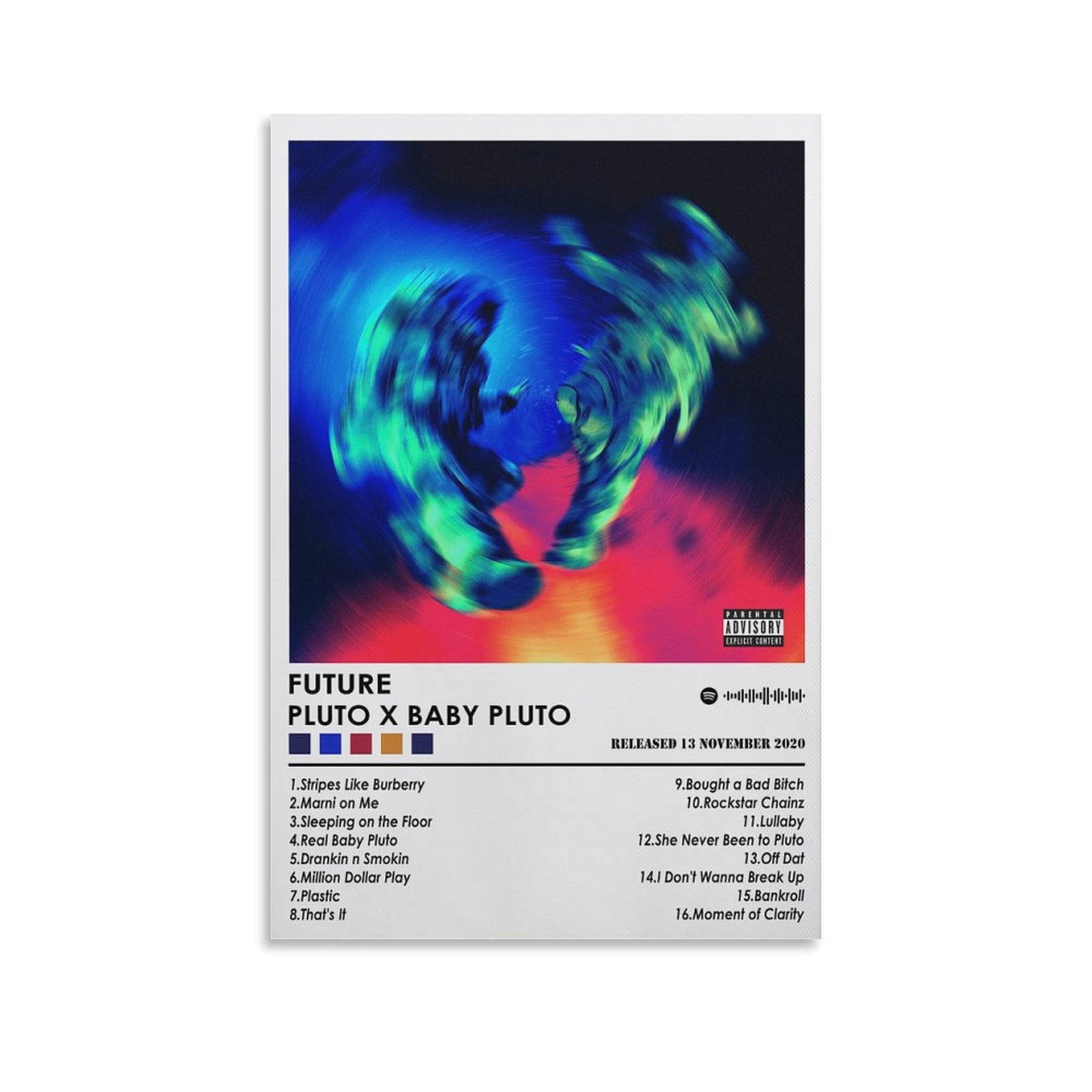 Rapper Poster Future Rap Hip Hop PLUTO X BABY PLUTO Music Album Cover ...