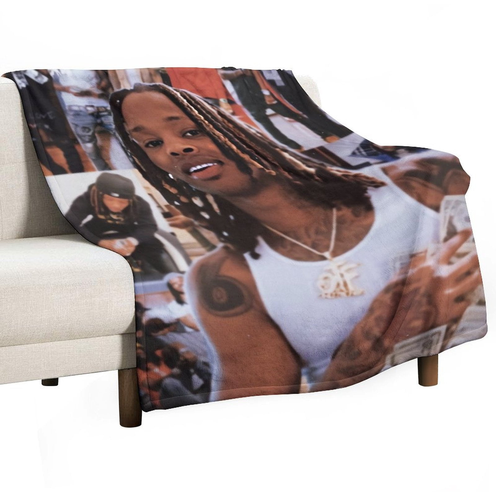 Rapper Poster King Von Luxury Flannel Blanket - Super Soft Anti-Static ...