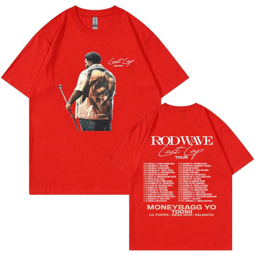 Rapper Rod Wave Last Lap 2025 Tour Print T Shirt Men's Hip Hop Retro ...