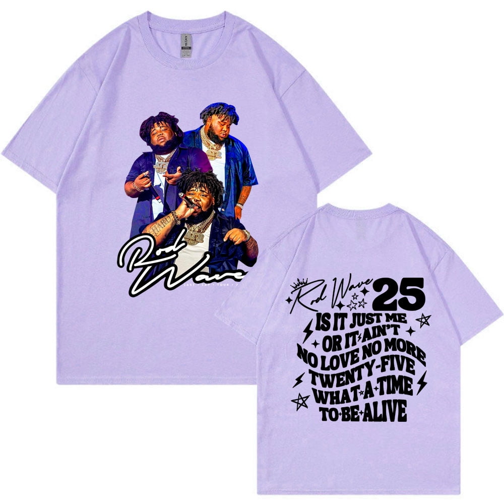 Rapper Rod Wave Last Lap 2025 Tour Print T Shirt Men's Hip Hop Retro ...