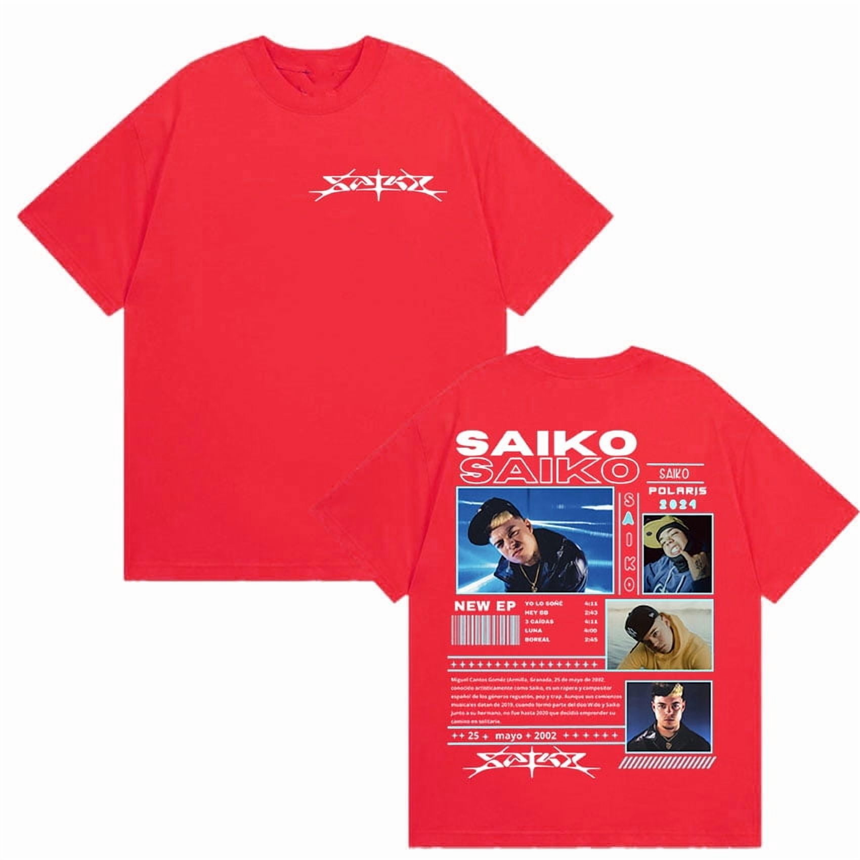 Rapper SAIKO POL ARIS Album 2025 Graphic T Shirt Men's Hip Hop Retro ...
