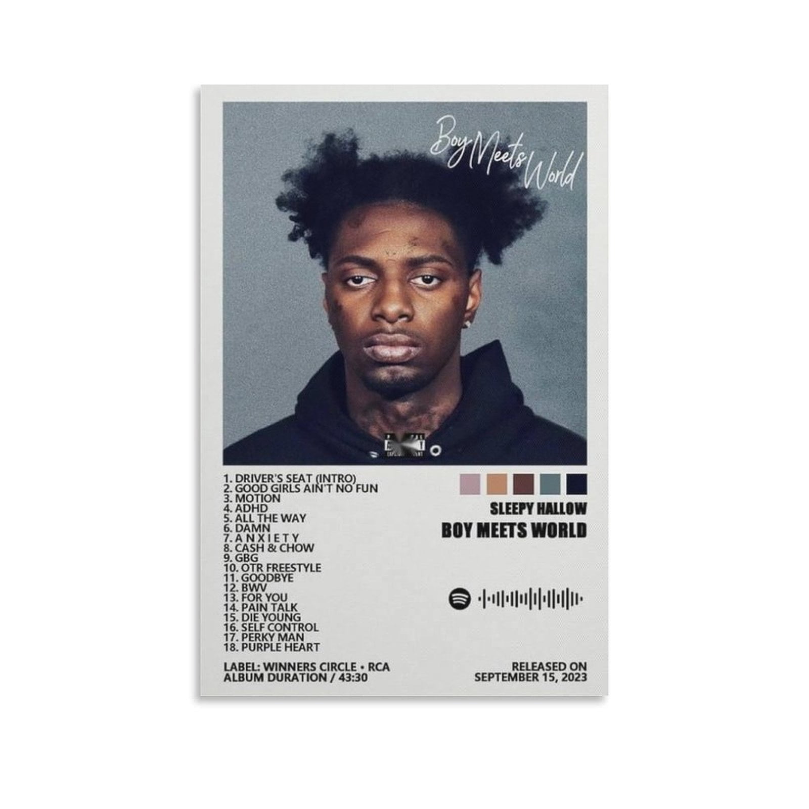 Rapper Sleepy Hallow Poster Boy Meets Unframe-style20x30inch(50x75cm ...