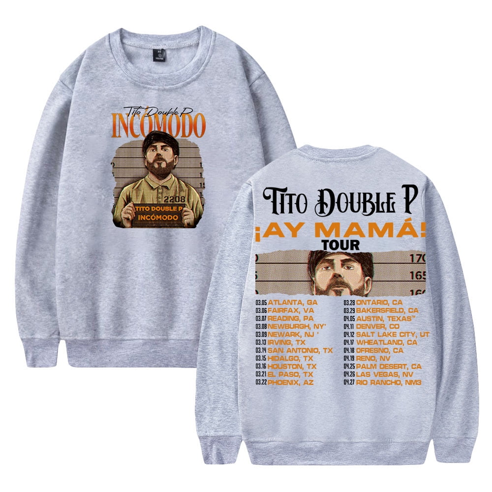Rapper Tito Double P Ay Mama Tour 2025 Merch Crewneck Long Sleeve Streetwear Women Men ...