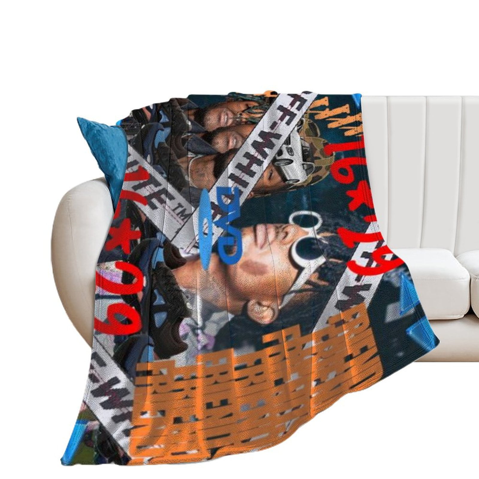 Rapper Travis Scott Blanket for Bed Couch Soft Flannel Throw Blanket ...