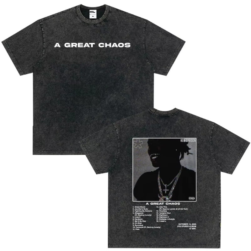 Rapper World Tour 2024 2Side Wash T Shirt Men Women Opium Gothic T ...