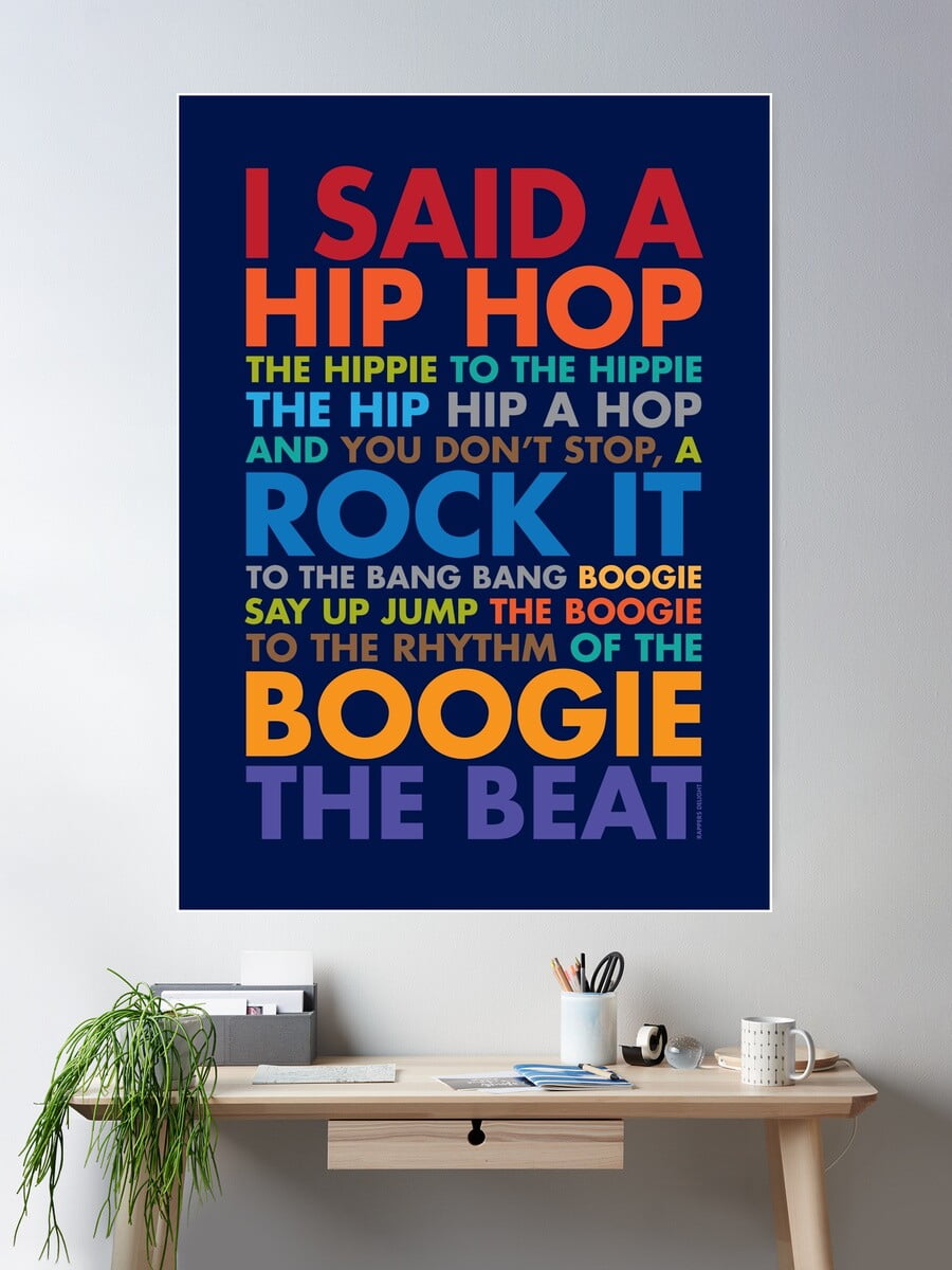 Rappers Delight - Old School Hip Hop Poster Wall Art, Modern Wall Decor ...