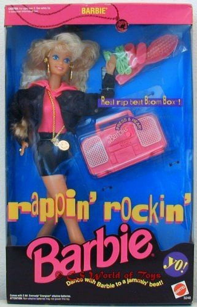 Rappin Rockin Barbie Doll, Working Boom Box, Hip-Hop Dance, 1991 Mattel ...