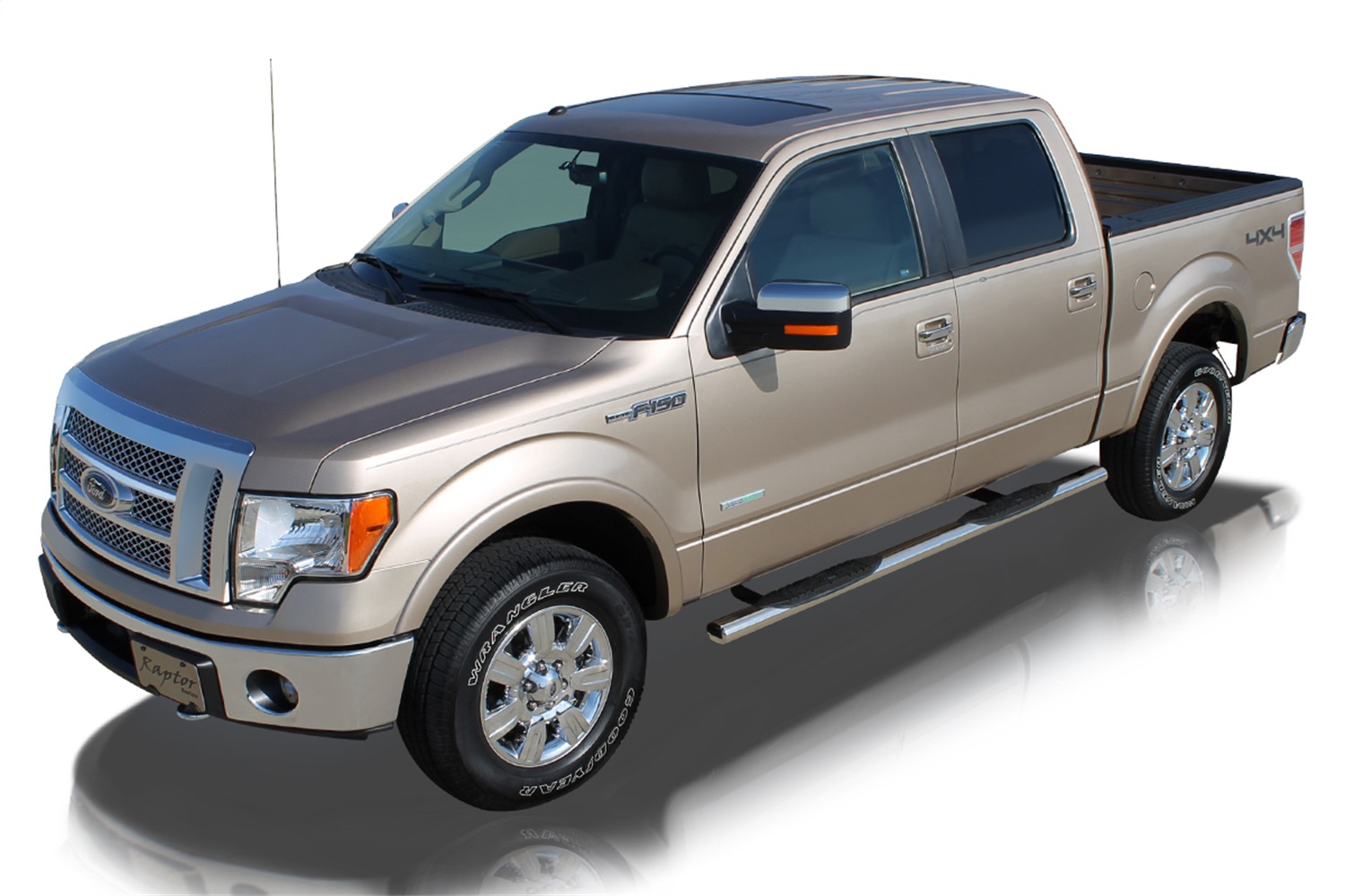 Raptor 0703-0370 Magnum Oval Step Tubes; Stainless Steel; 4 in.; Rocker ...