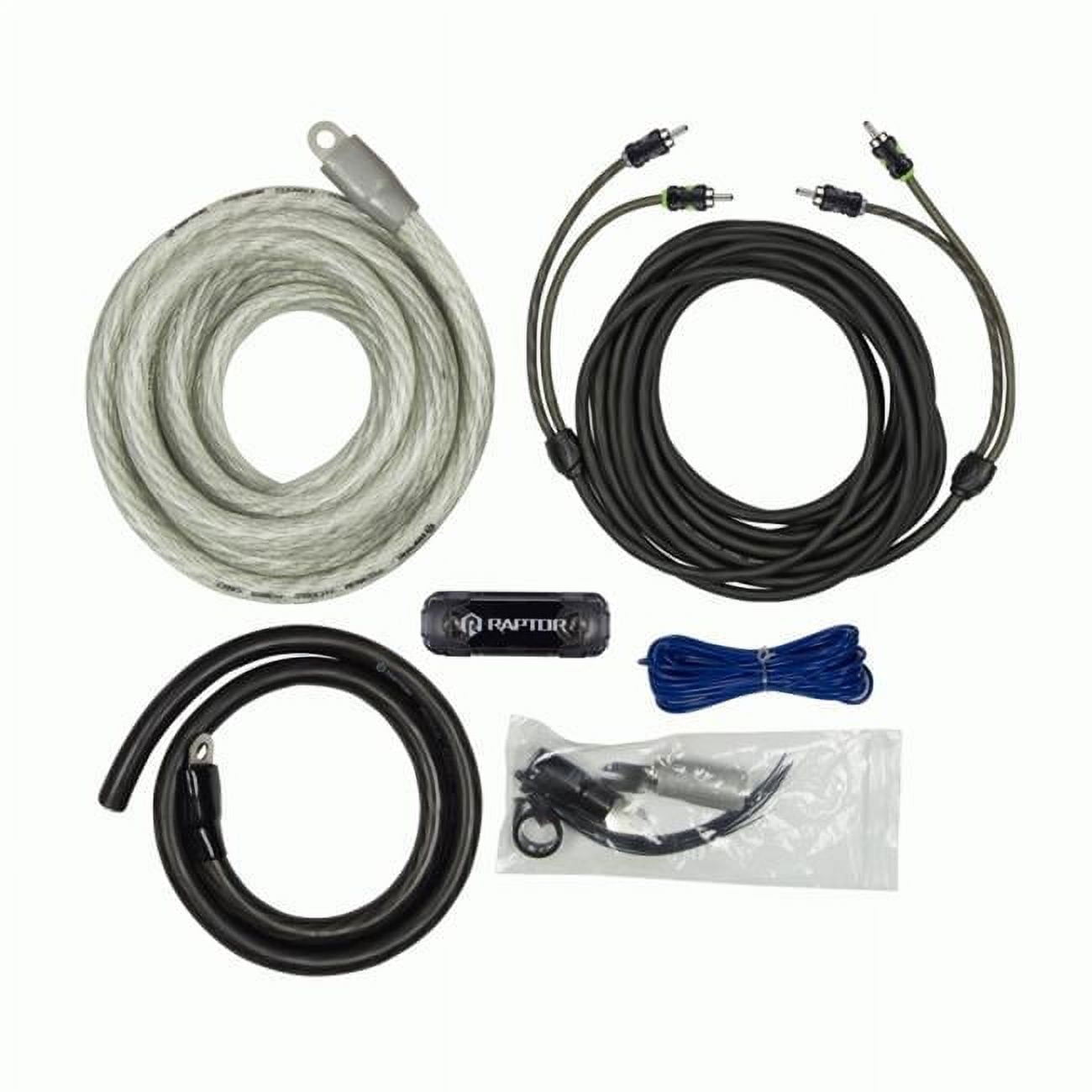 Raptor 3800 watt 1-0 AWG Amp Kit with RCA Cable - Pro Series - Walmart.com