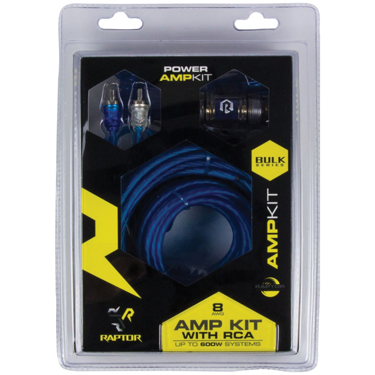 Raptor R2AK8 Bulk Series R2 Amp Installation Kit (8 Gauge) - Walmart.com