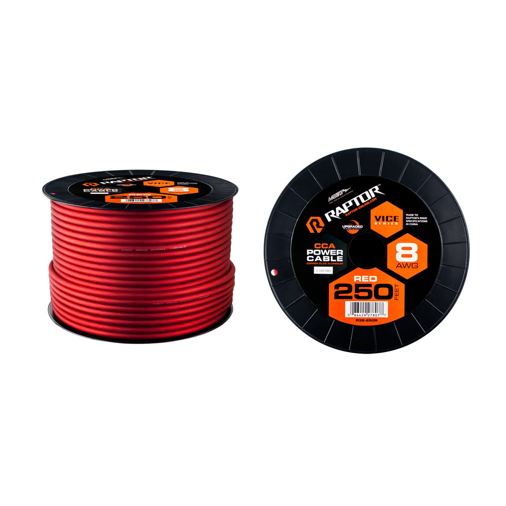 Raptor R3R8-250 VICE SERIES - Power Cable (Red) - Walmart.com