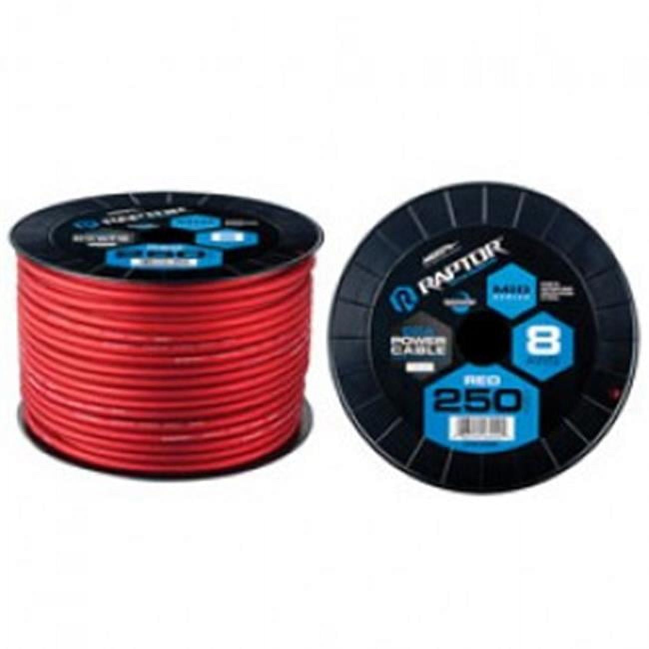 Raptor R4R8-250 250' 8 AWG Red CCA Mid-Series Power Cable - Walmart ...