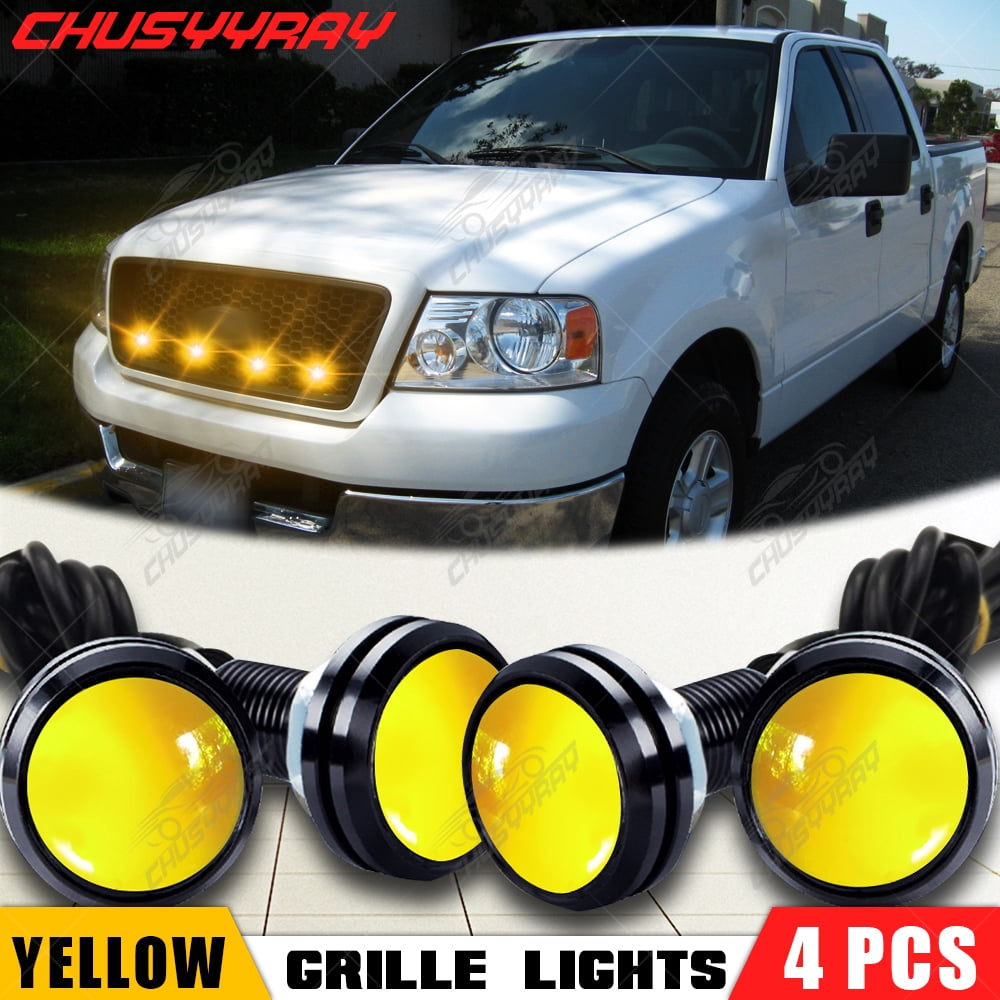 Raptor SVT Style Pickup LED Amber Grille Mark Light for Chevy Silverado ...