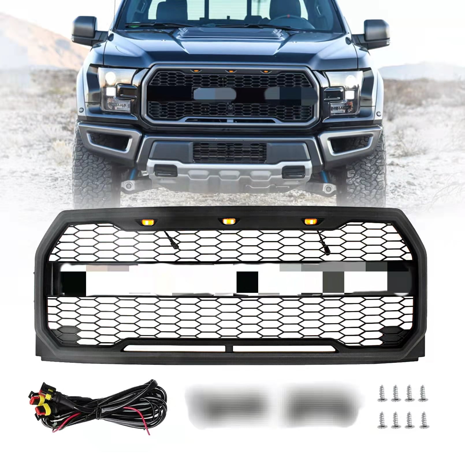 Raptor Style Front Bumper Grill Hood Grille for Ford F150 F-150 2009 ...