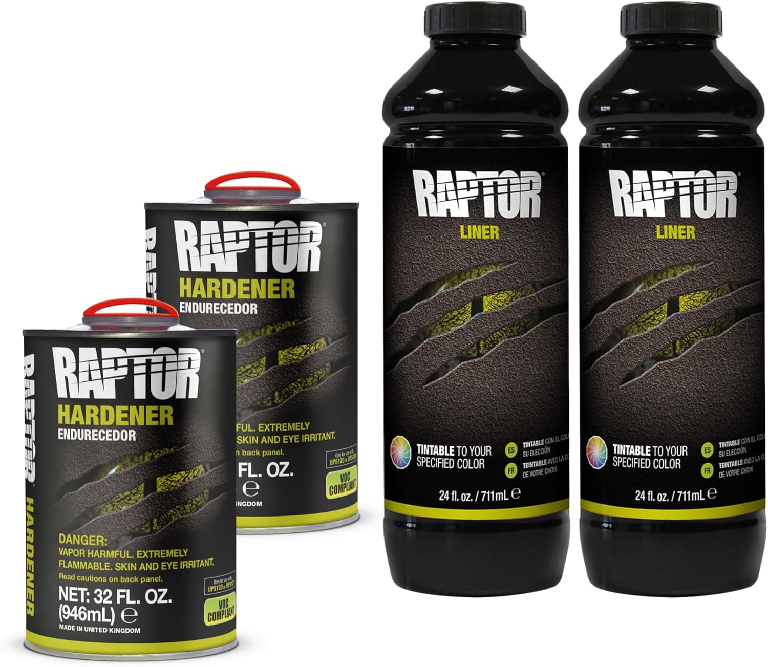 Raptor Tintable Urethane Spray-On Truck Bed Liner Kit, Protective ...