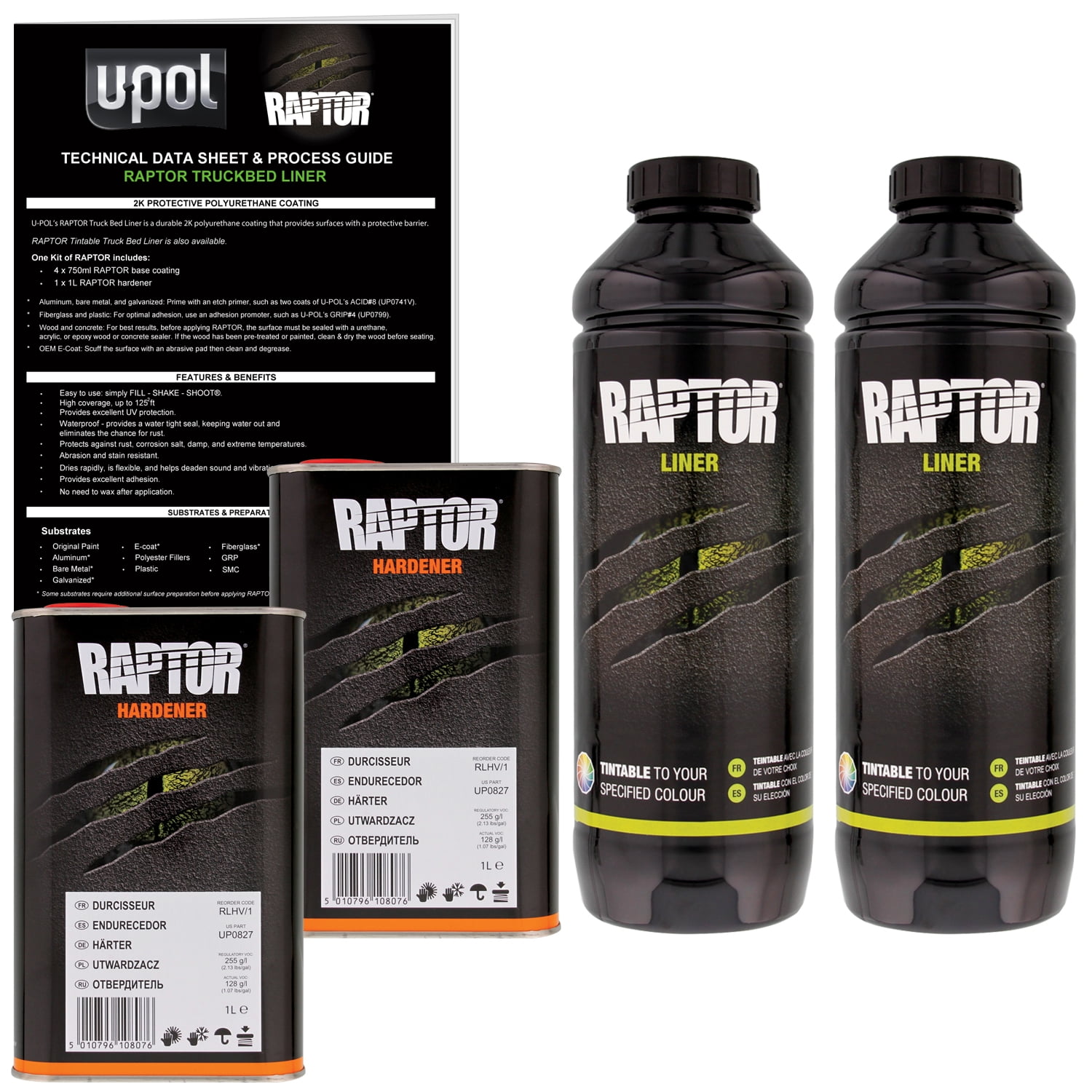 U-POL Raptor Urethane Spray-On Truck Bed Liner, Texture Coating ...