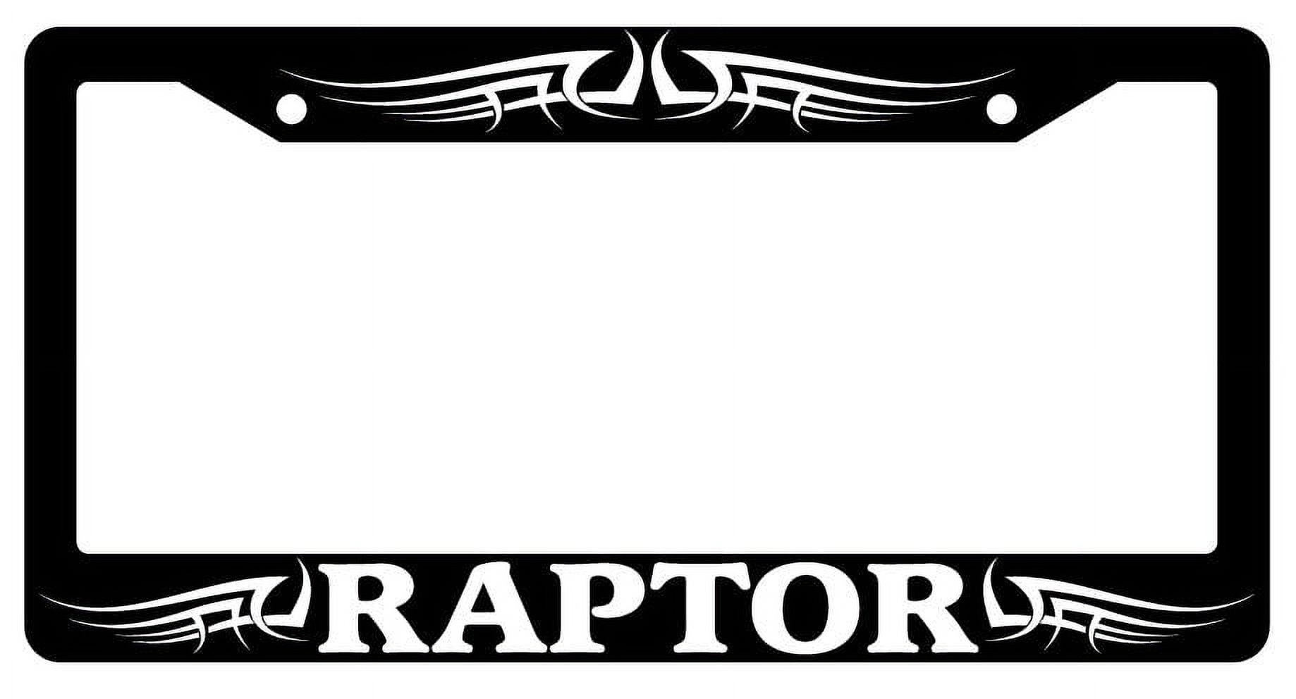 Raptor Tribal Design 2 Black Plastic License Plate Frame - Walmart.com