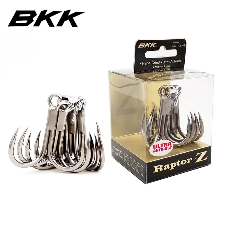 Raptor-Z 6071-4X-HG Treble Fishing Hooks #5/0-#4 Sea Fishing Accessorie ...