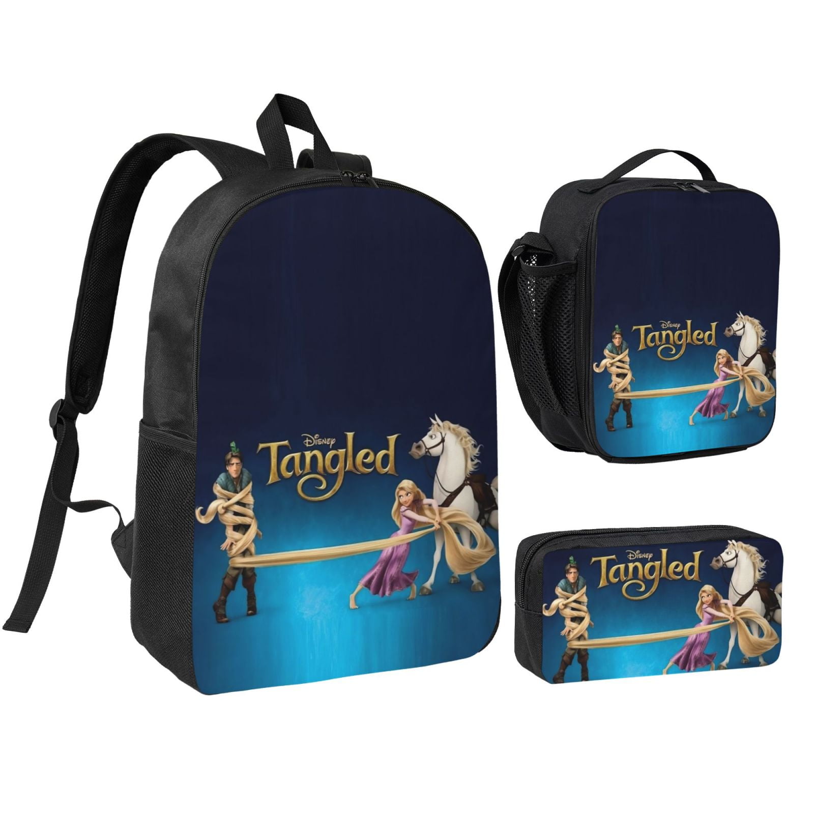 Rapun-zel 3-Piece Backpack Set – bag + case + lunch bag - Walmart.com
