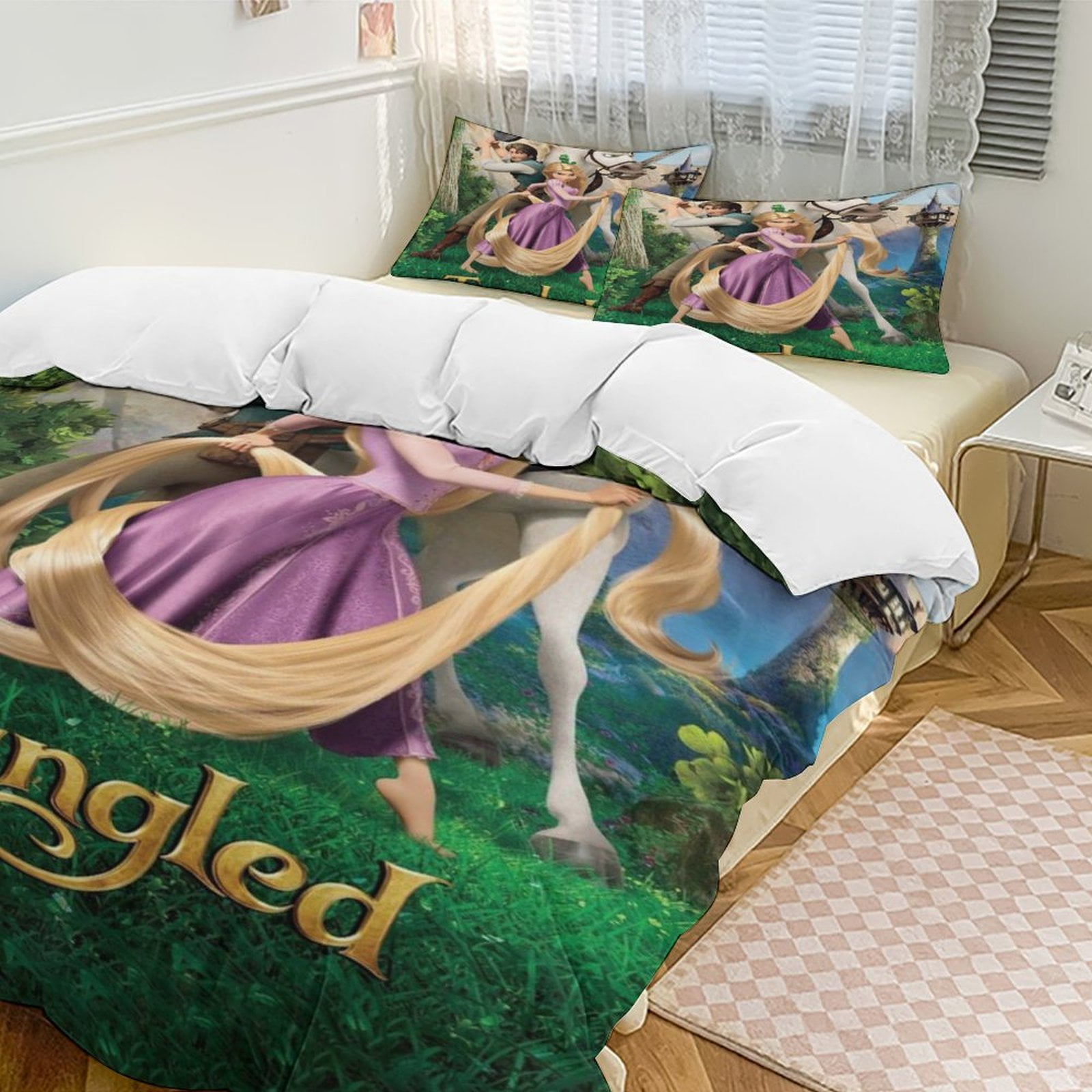 Rapunz-e 3 Piece Comforter Bedding 1 Set Super Soft Quilt Cover with 2 ...