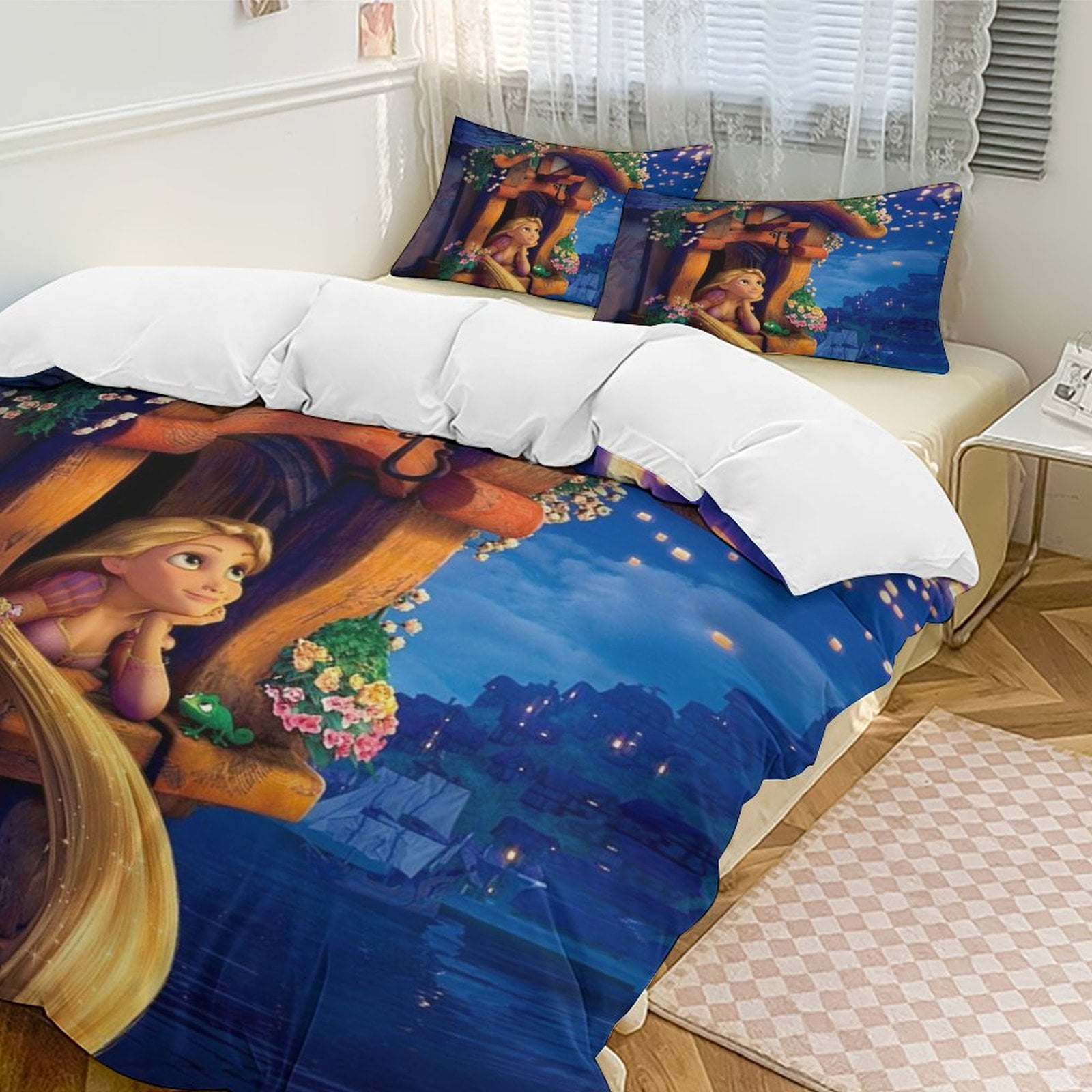 Rapunz-e 3 Piece Comforter Bedding 1 Set Super Soft Quilt Cover with 2 ...