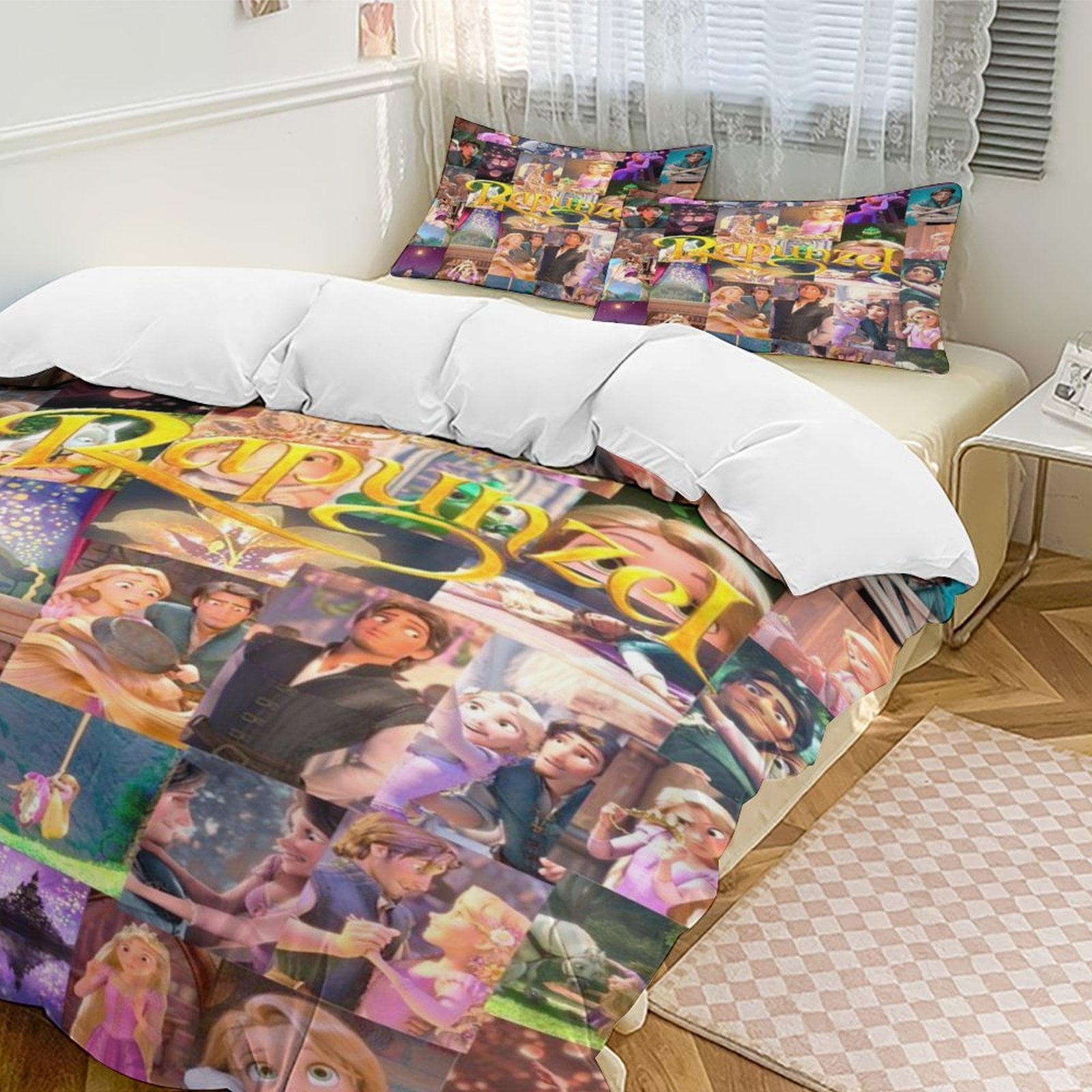 Rapunz-e 3 Piece Comforter Bedding 1 Set Super Soft Quilt Cover with 2 ...