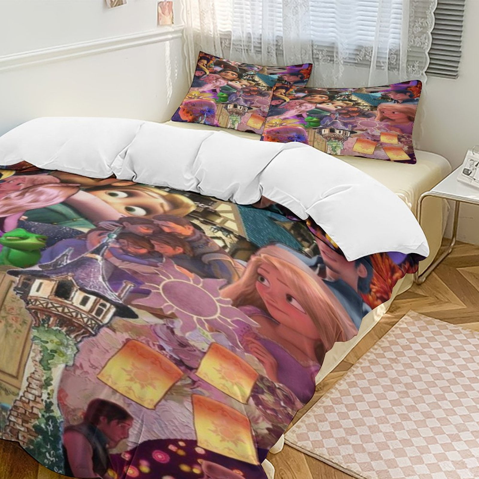Rapunz-e 3 Piece Comforter Bedding 1 Set Super Soft Quilt Cover with 2 ...