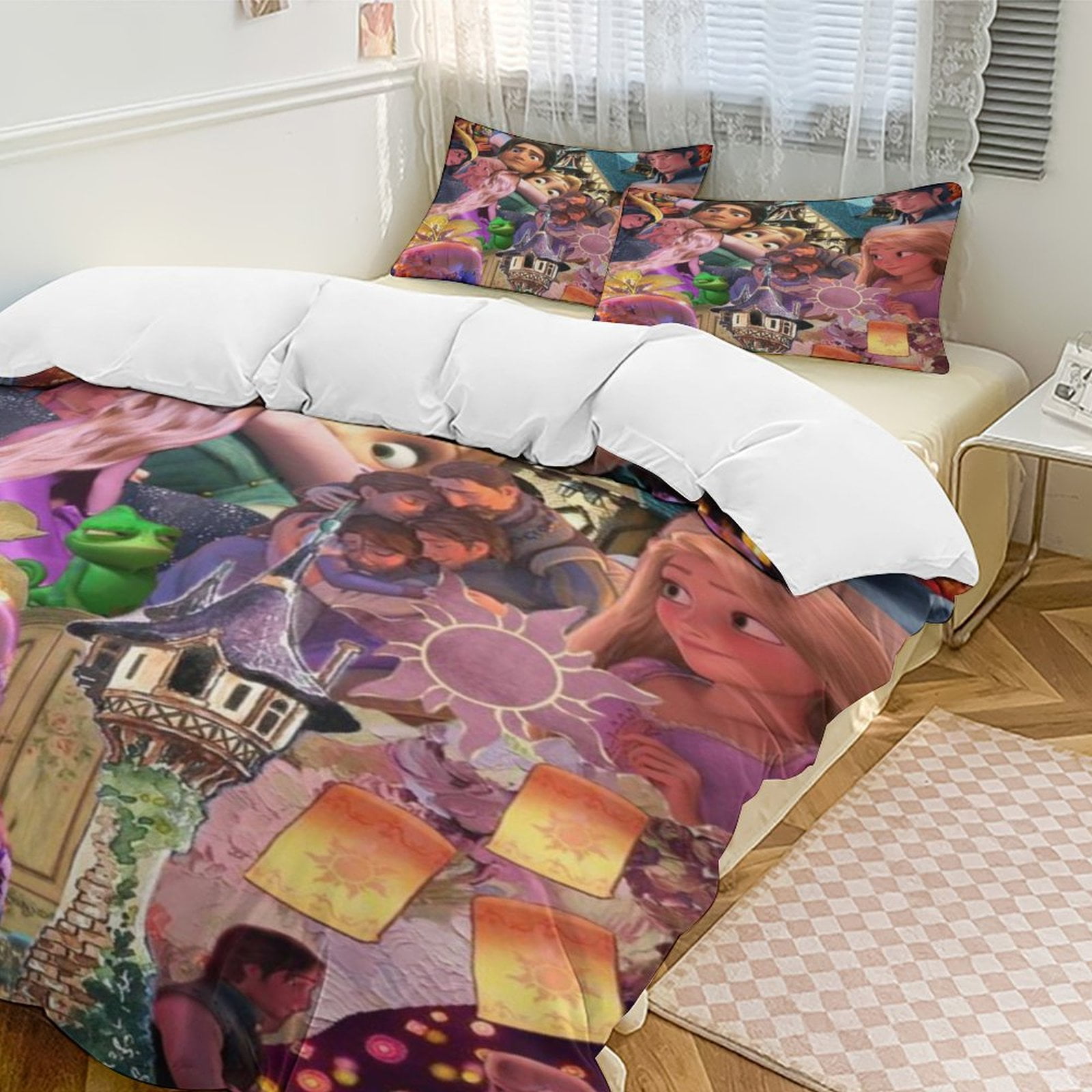 Rapunz-e 3 Piece Comforter Bedding 1 Set Super Soft Quilt Cover with 2 ...