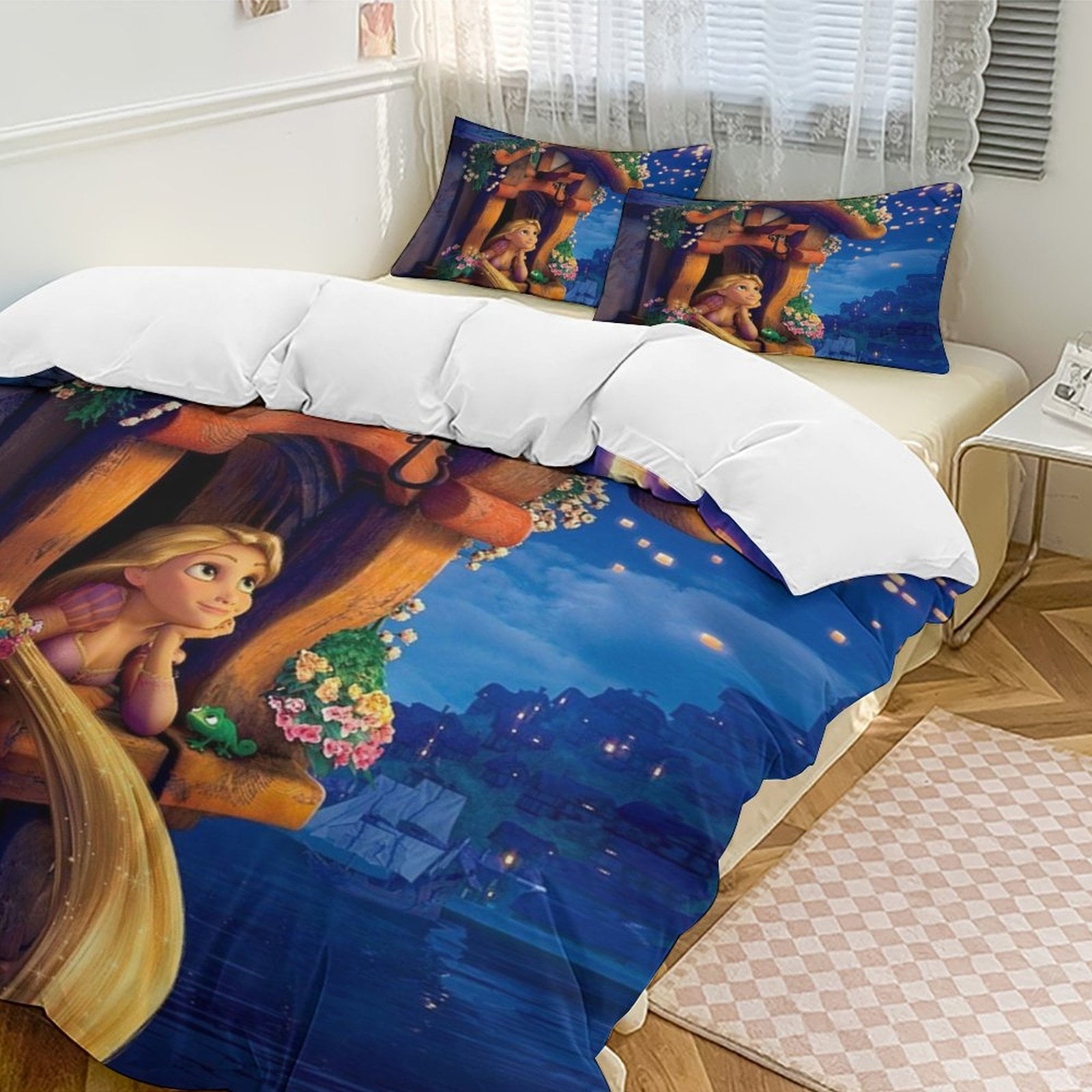 Rapunz-e 3 Piece Comforter Bedding 1 Set Super Soft Quilt Cover with 2 ...