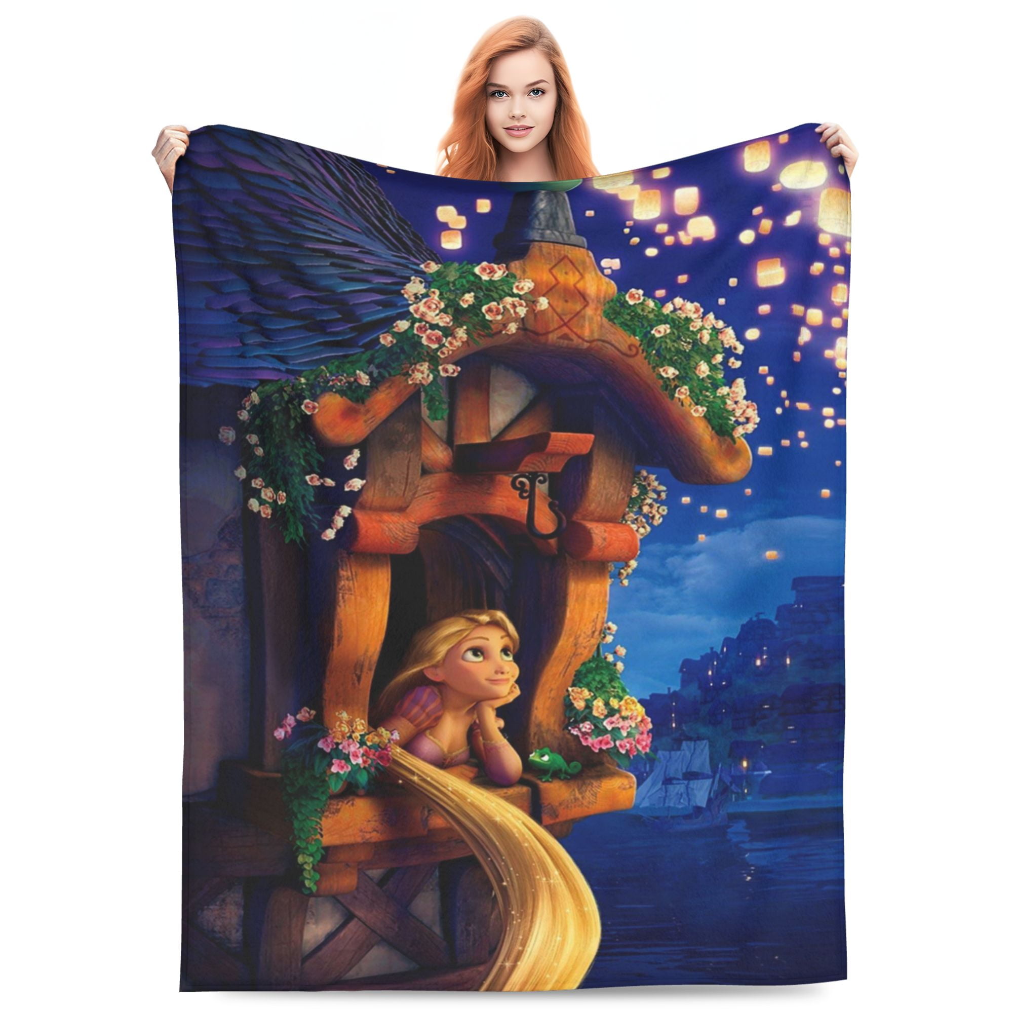 Rapunz-e Bed Blanket 3D Printed Throw Blanket Lightweight Super Soft ...