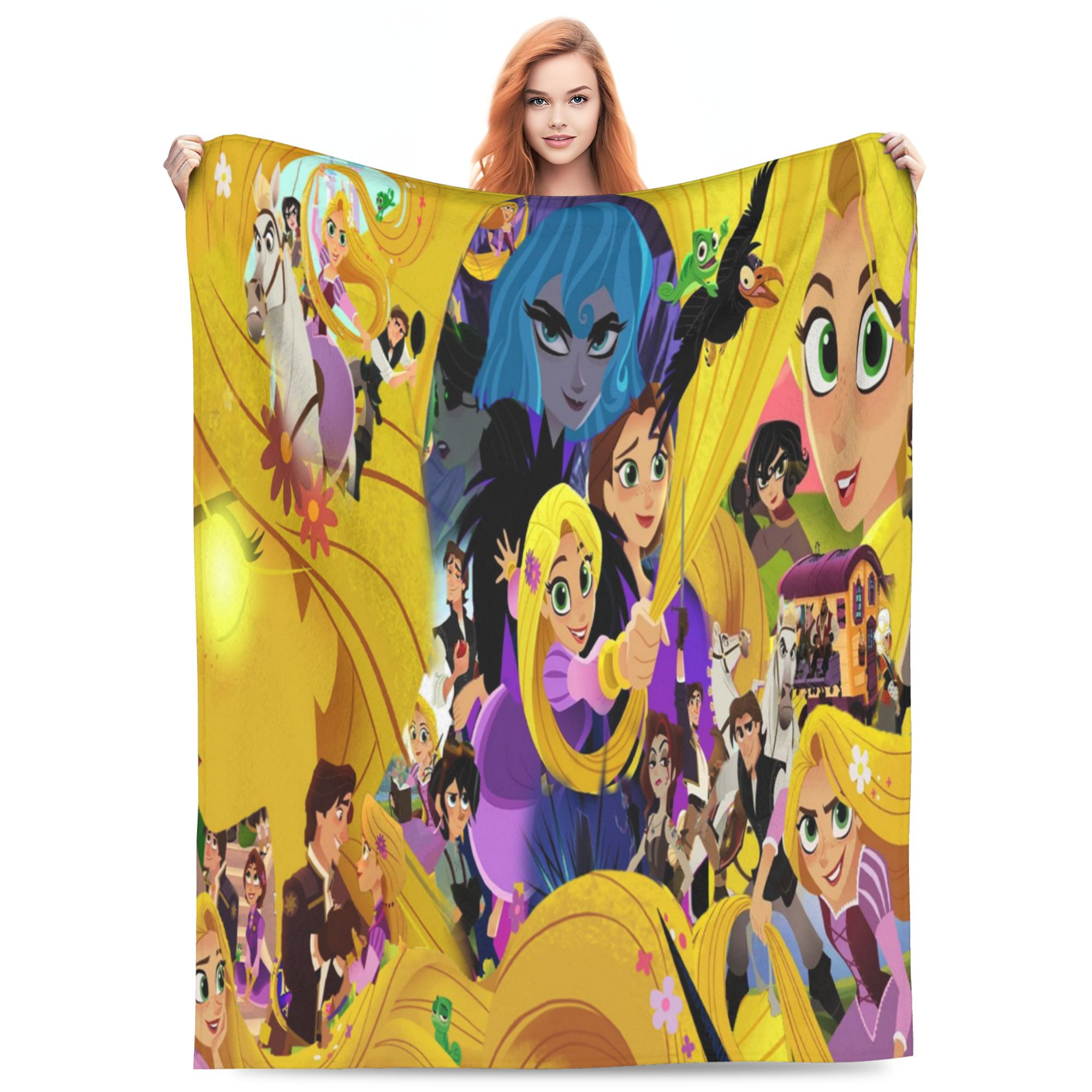 Rapunz-e Bed Blanket 3D Printed Throw Blanket Lightweight Super Soft ...