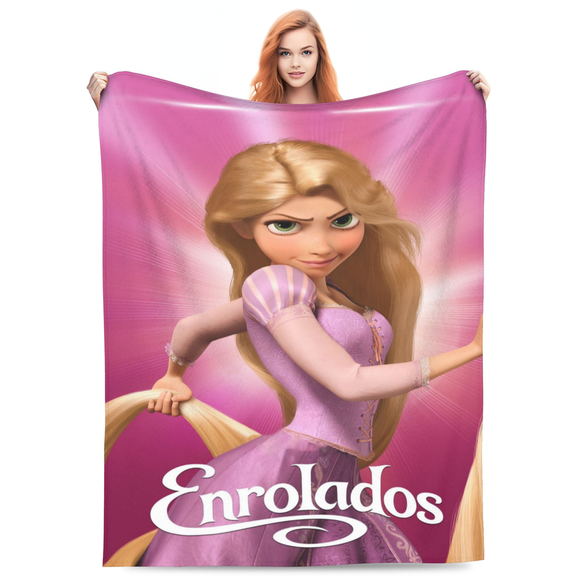 Rapunz-e Bed Blanket 3D Printed Throw Blanket Lightweight Super Soft ...