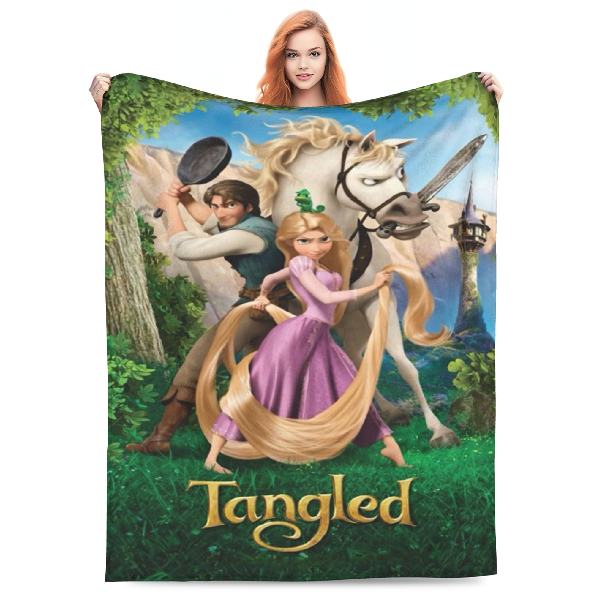 Rapunz-e Bed Blanket 3D Printed Throw Blanket Lightweight Super Soft ...