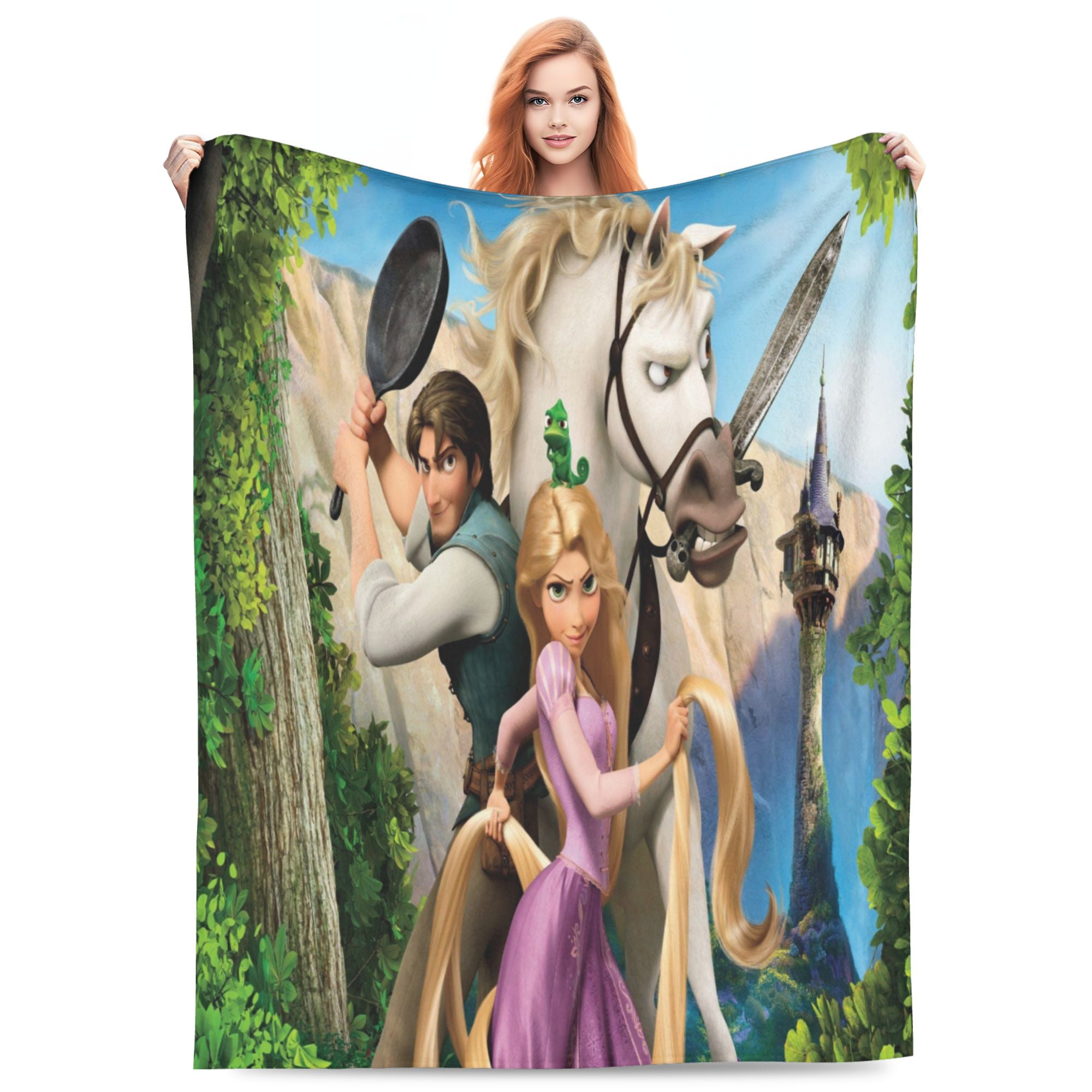 Rapunz-e Bed Blanket 3D Printed Throw Blanket Lightweight Super Soft ...
