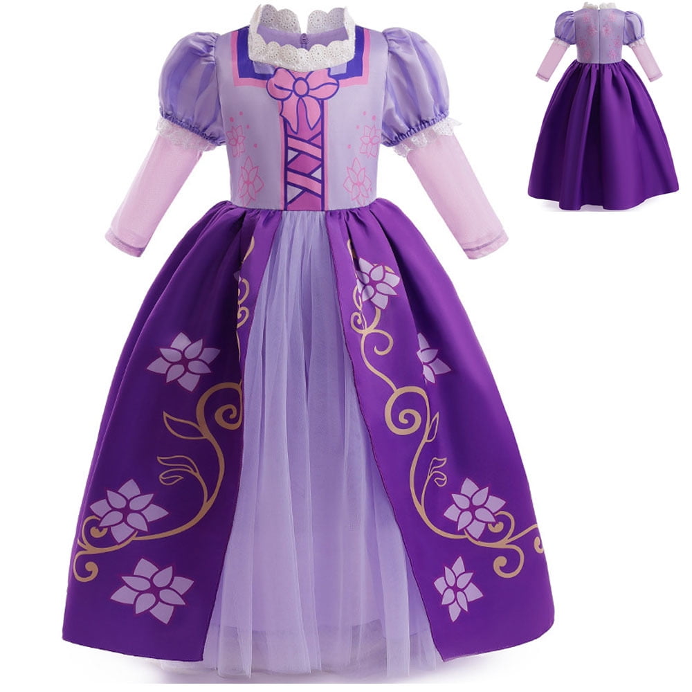 Rapunzel Costume for Girls Princess Dress Kids Birthday Party Halloween ...