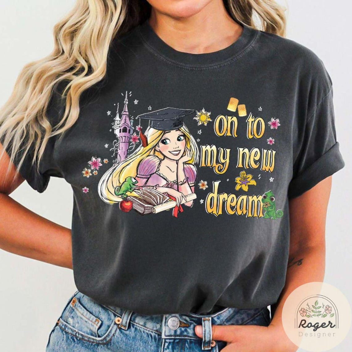 Rapunzel Graduation T-shirt, On to My New Dream Disney Graduate ...