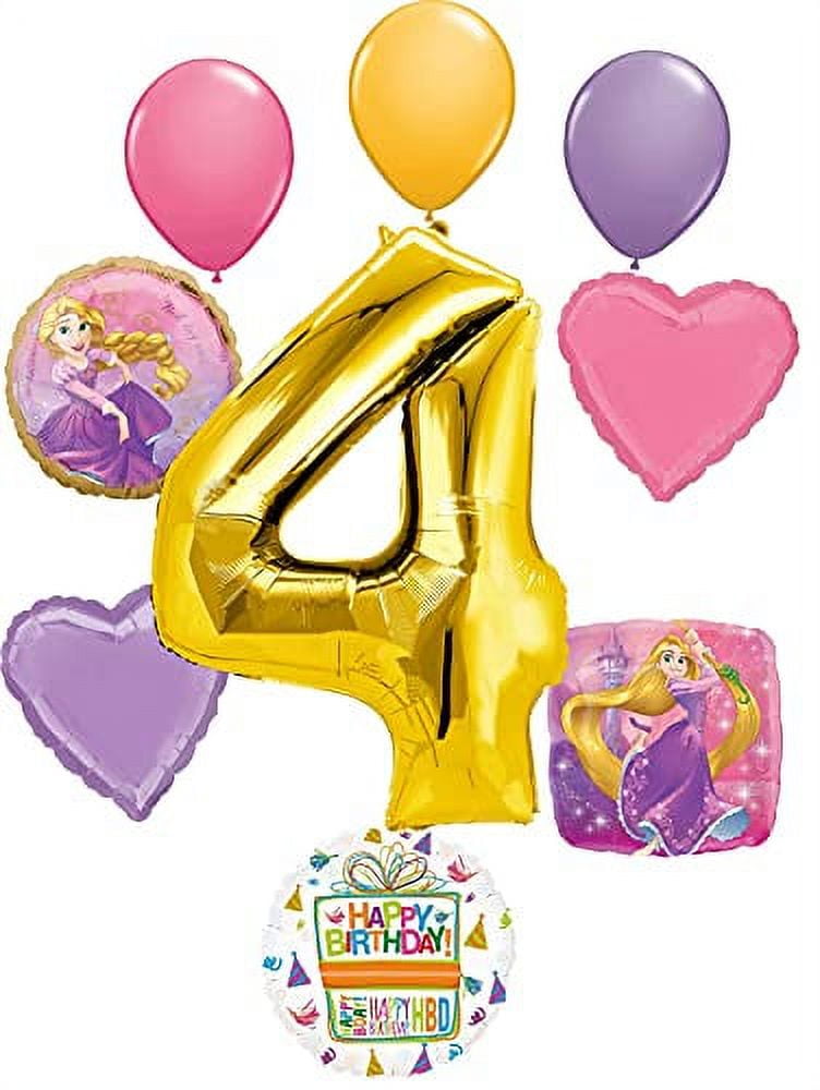 Rapunzel Party Supplies 4th Birthday Tangled Balloon Bouquet ...