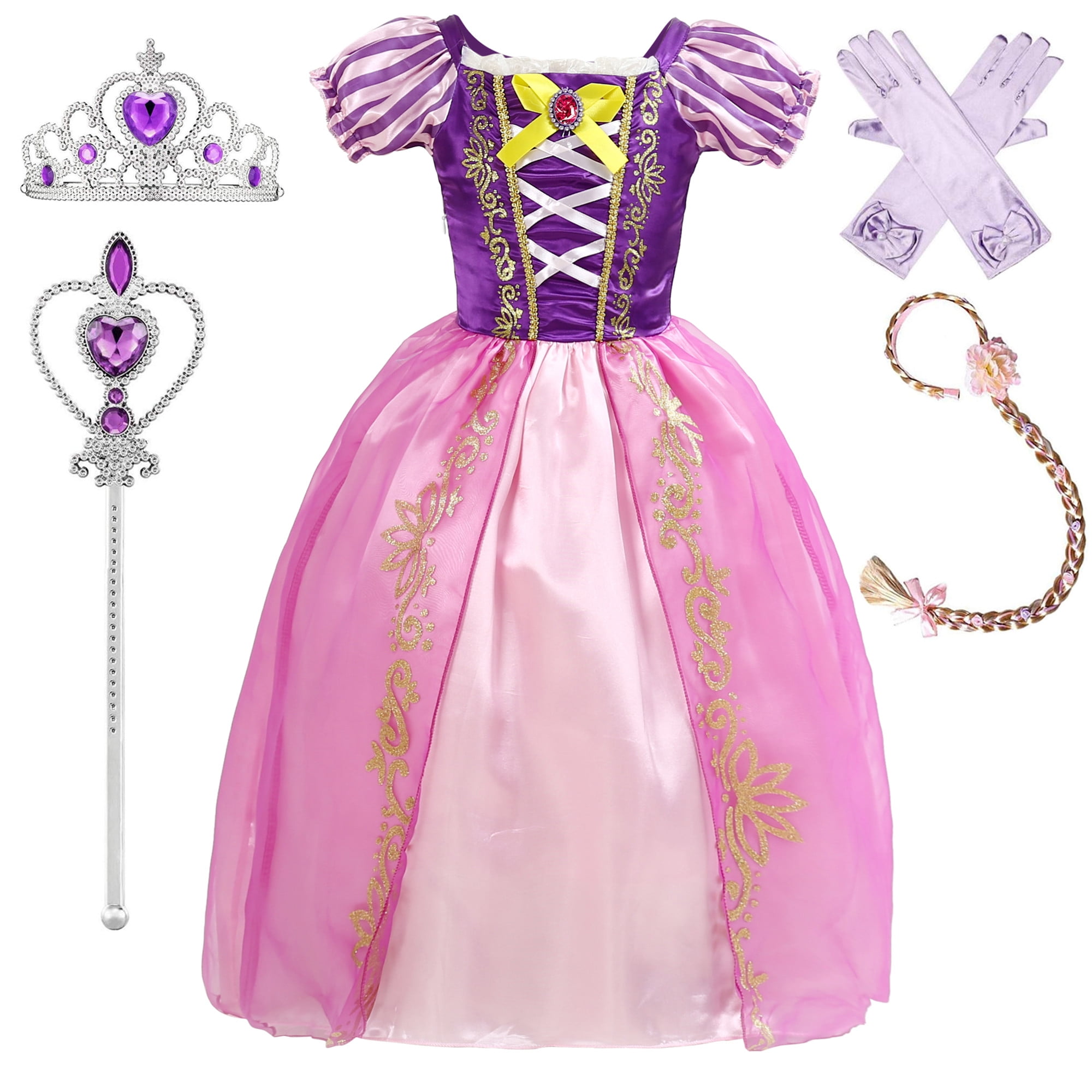 Rapunzel Princess Dress Girls Costumes Birthday Party Costume Dress up ...