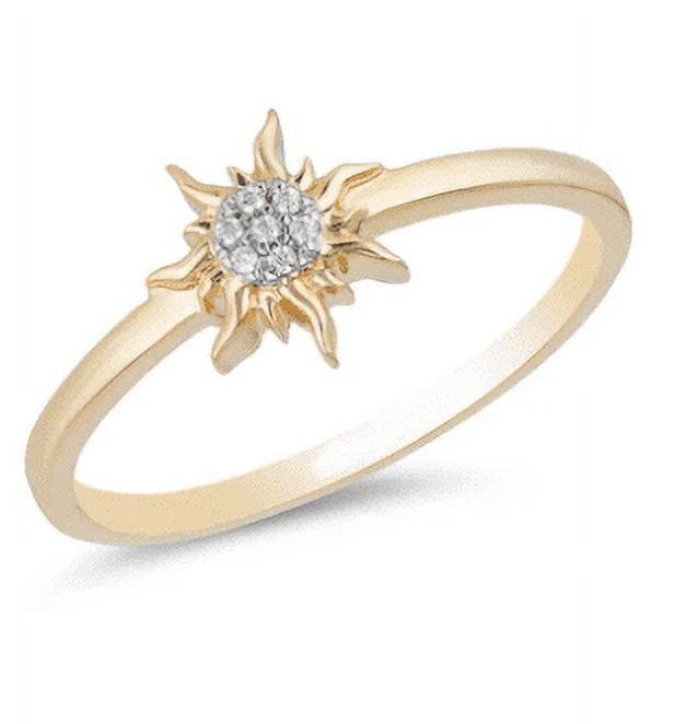 Rapunzel Sun Diamond Ring in 925 Sterling Silver - Fairy Tale ...