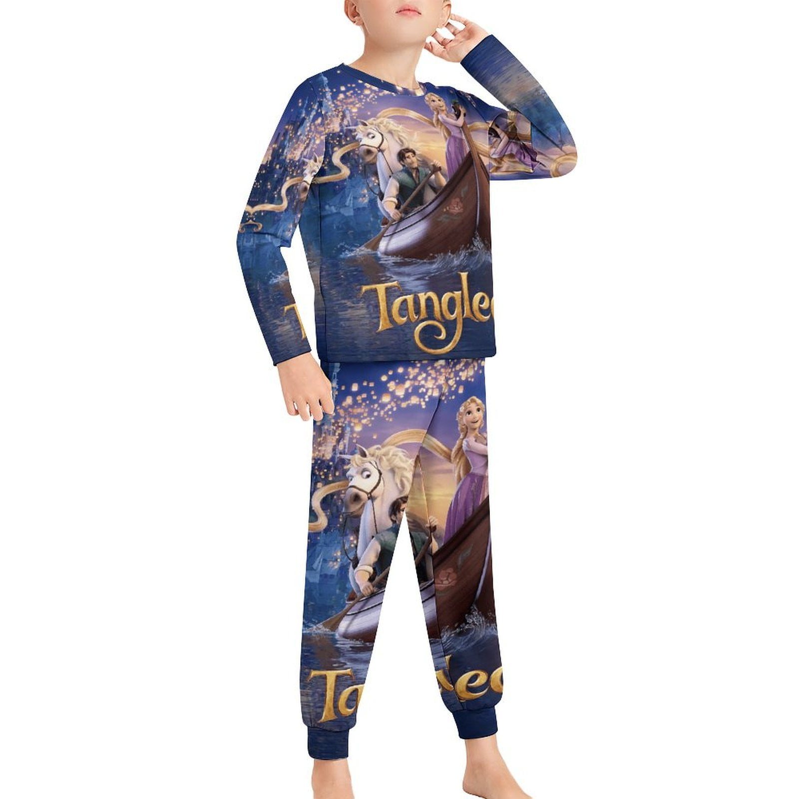 Rapunzel Tangled Little Big Boys Girls Pajamas Set Long Sleeve Kids PJs ...