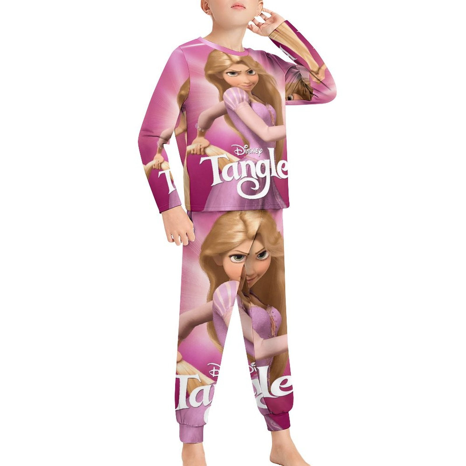 Rapunzel Tangled Little Big Boys Girls Pajamas Set Long Sleeve Kids PJs ...