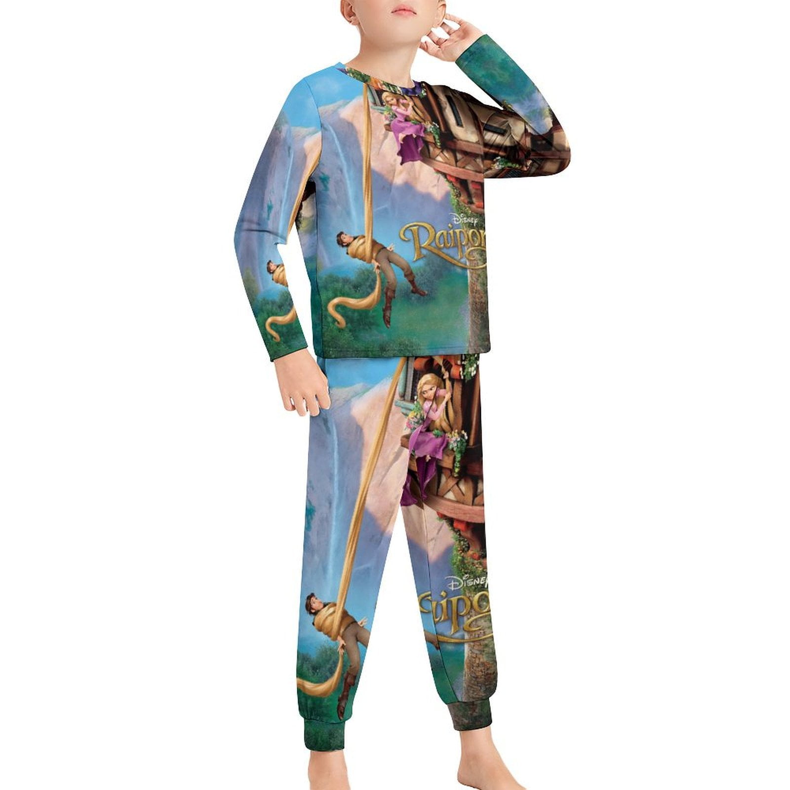 Rapunzel Tangled Little Big Boys Girls Pajamas Set Long Sleeve Kids PJs ...